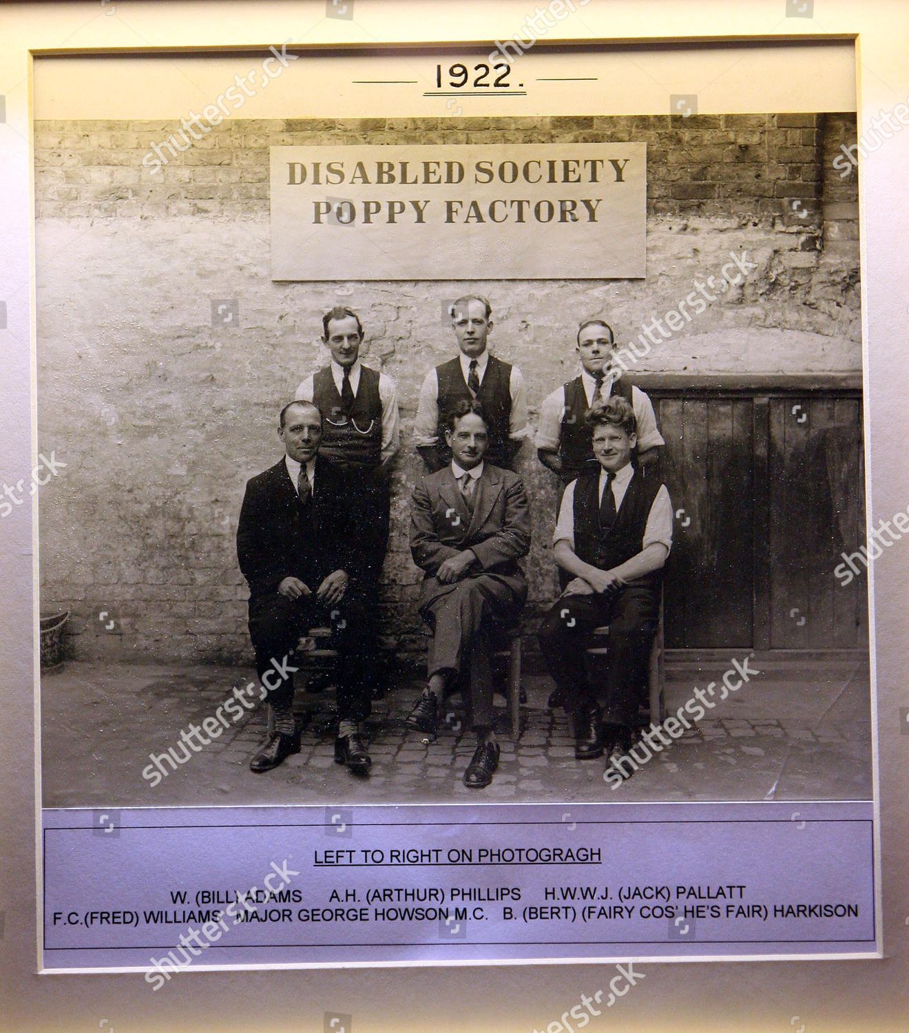 Founders Poppy Factory 1922 Editorial Stock Photo - Stock Image ...
