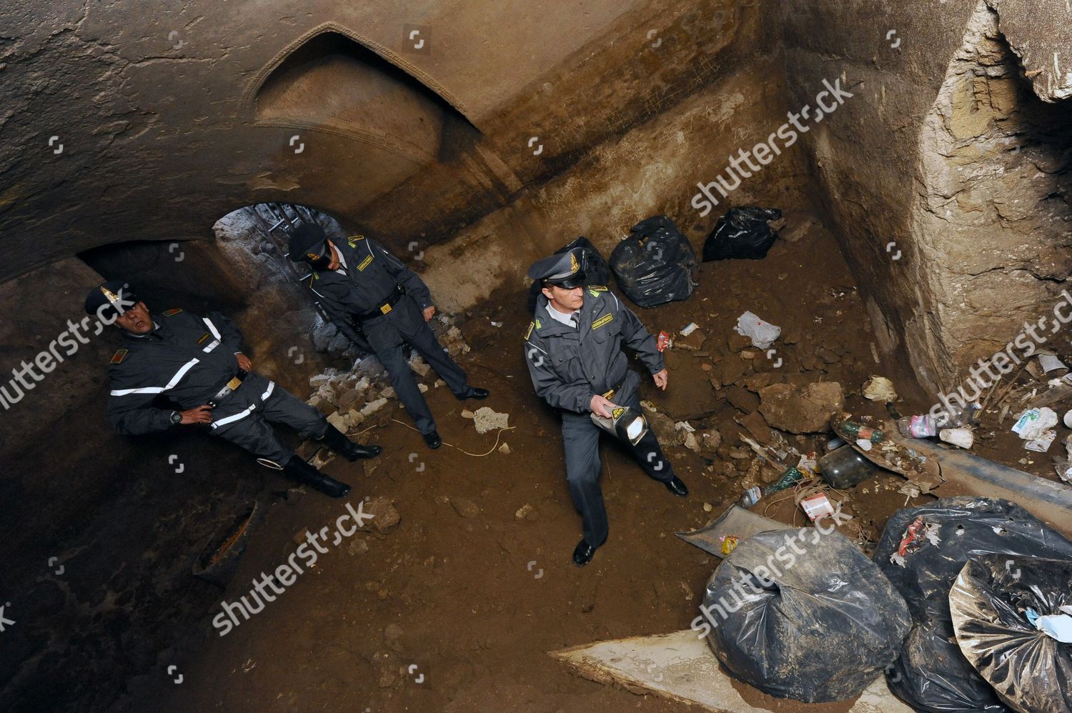 Police Officers Pozzuoli Stand Ancient Roman Editorial Stock Photo ...