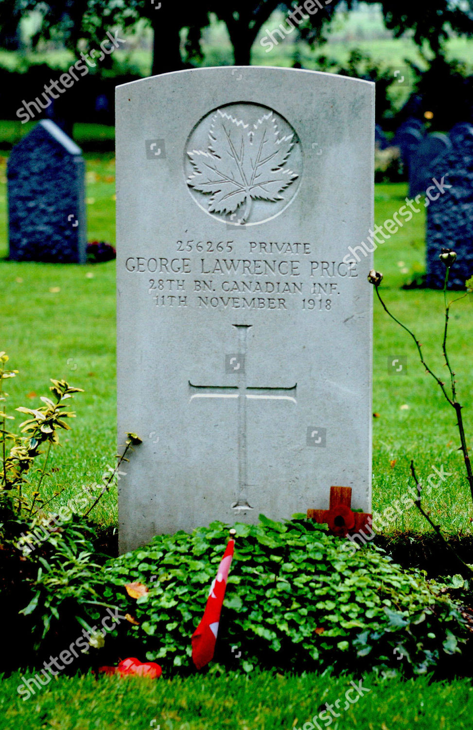 Grave Canadian Private George Price Killed Editorial Stock Photo ...