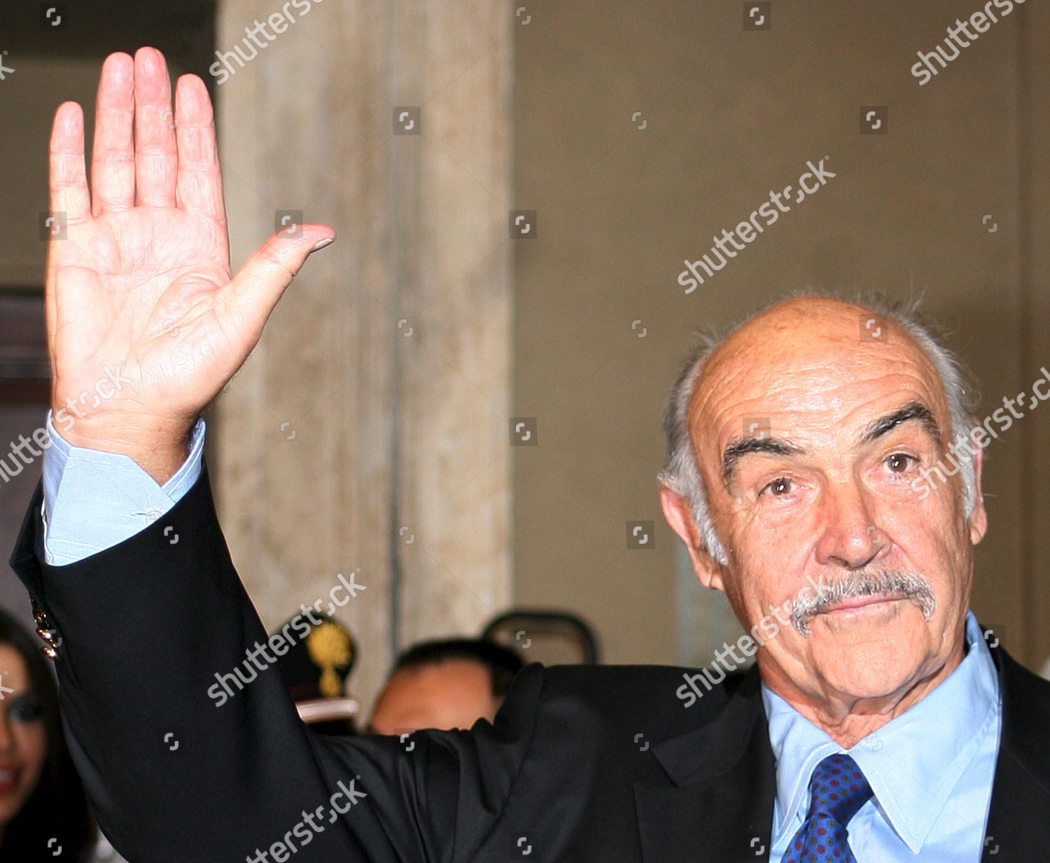 Scottish Actor Sean Connery Waves Photographers Editorial Stock Photo ...