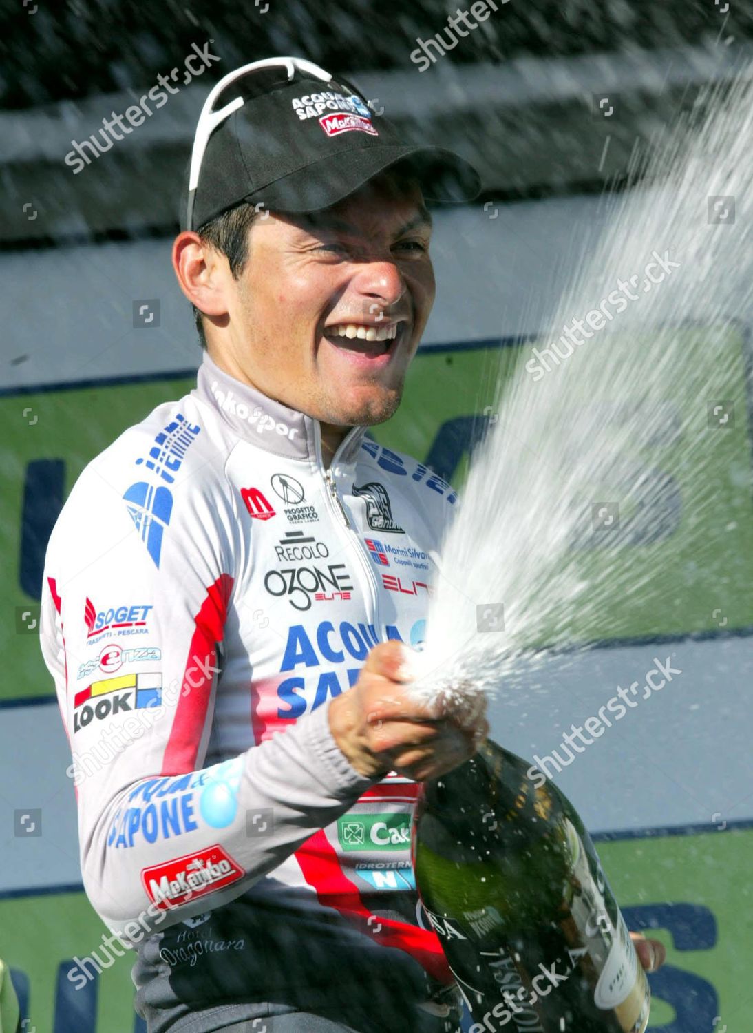 Colombianborn Us Cyclist Fred Rodriguez Celebrates Editorial Stock ...