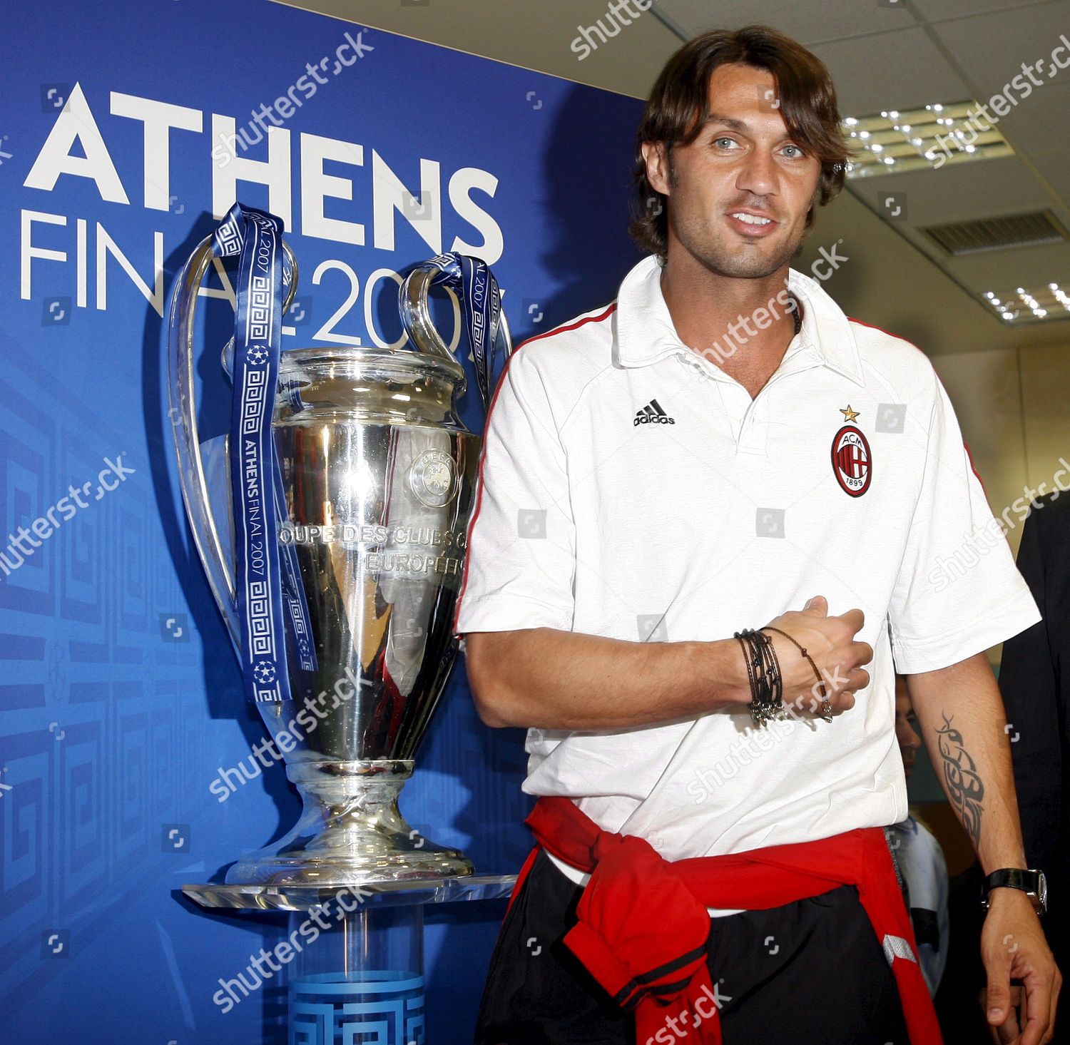 Captain Ac Milan Paolo Maldini Poses Editorial Stock Photo - Stock ...