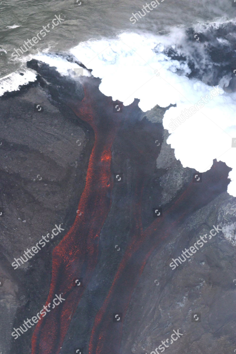 View One Two Small Volcanic Eruptions Editorial Stock Photo - Stock ...