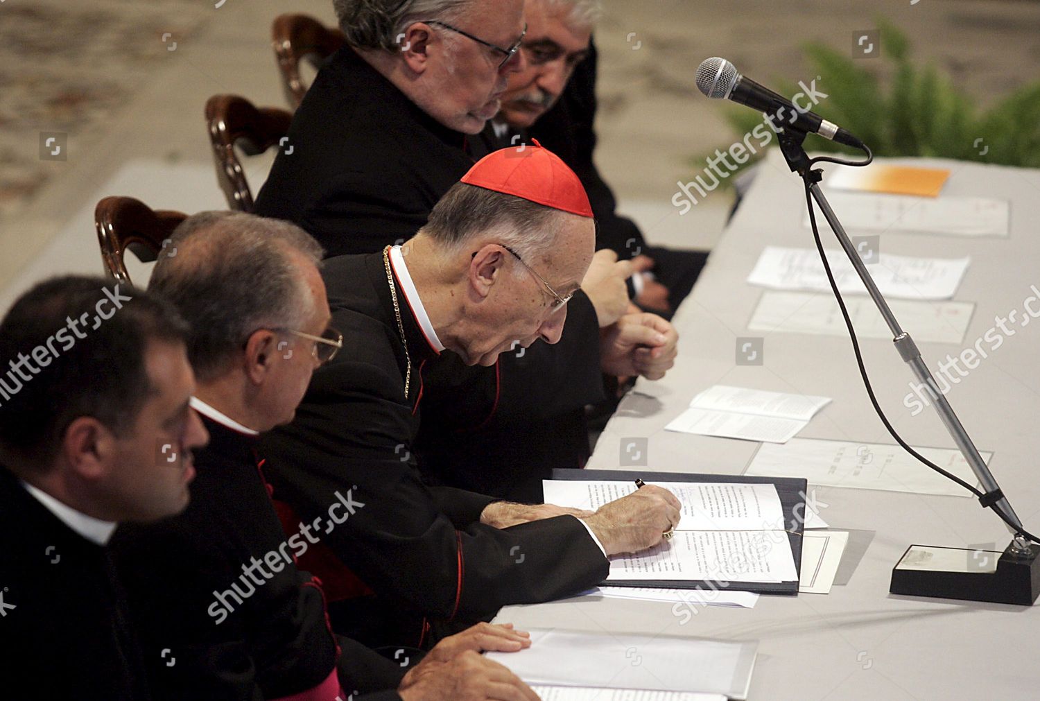 Cardinal Camillo Ruini Signes Acts Beatification Editorial Stock Photo ...