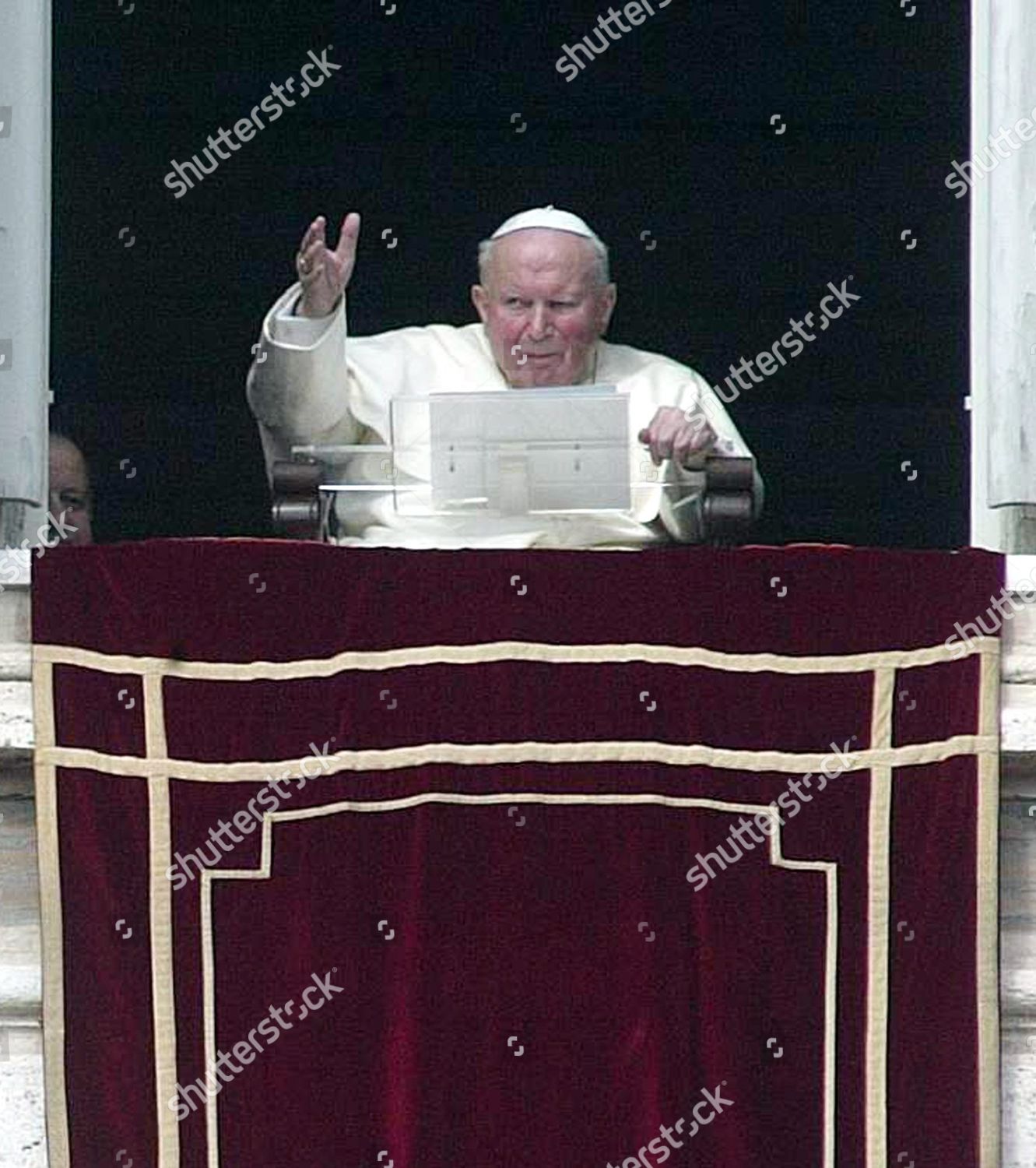 Pope John Paul Ii Waves Window Editorial Stock Photo - Stock Image ...