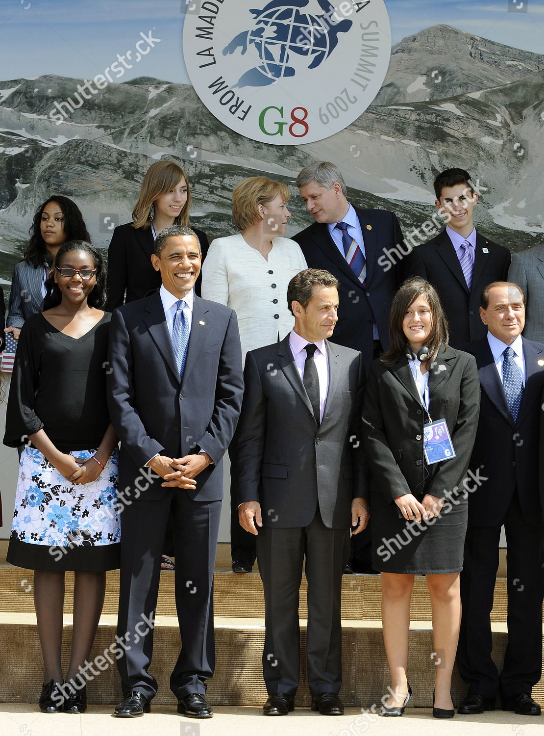 G8 Summit Leaders Pose Participants Junior Editorial Stock Photo ...