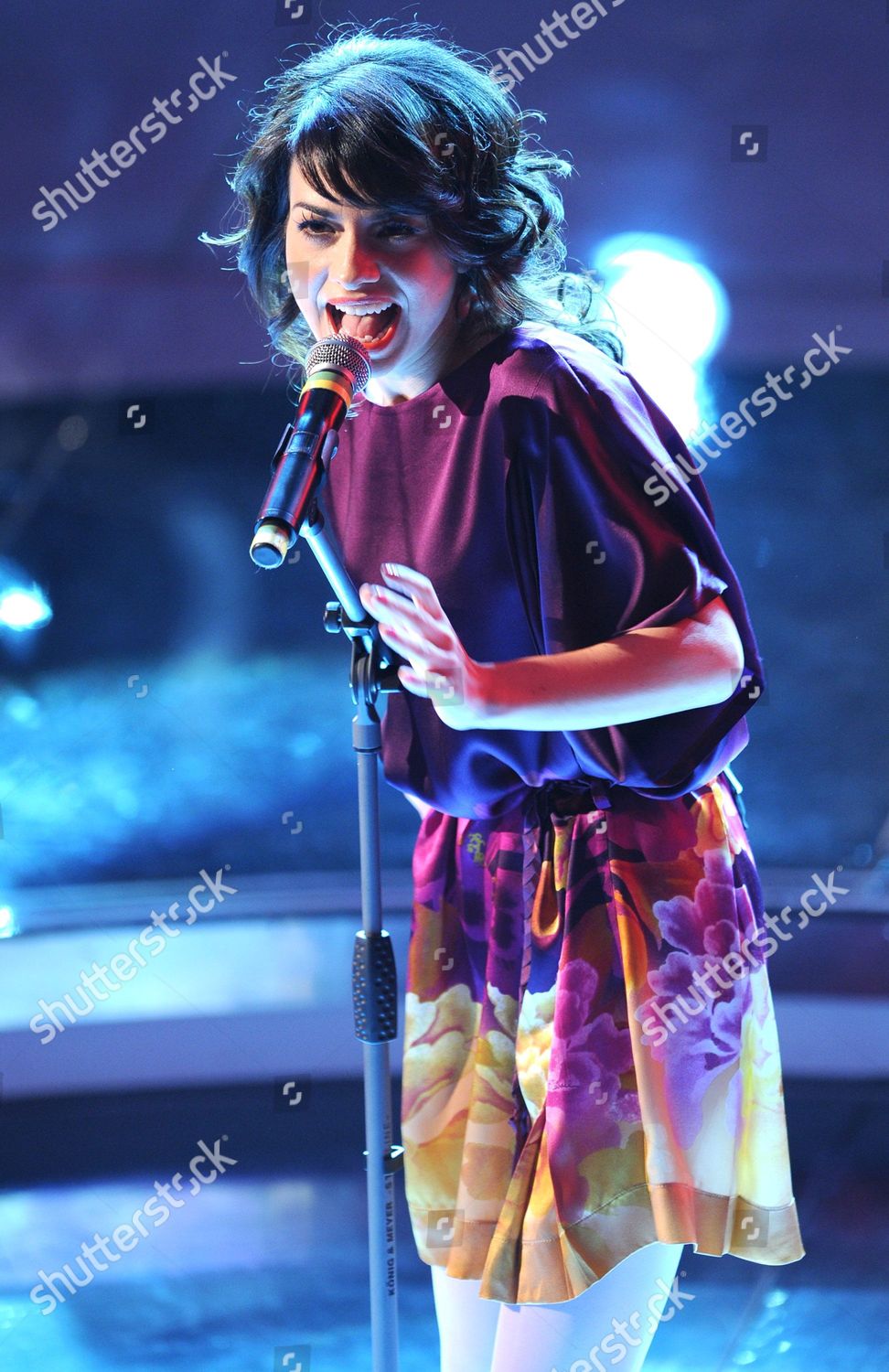 Italian Singer Dolcenera Performs On Stage Editorial Stock Photo ...