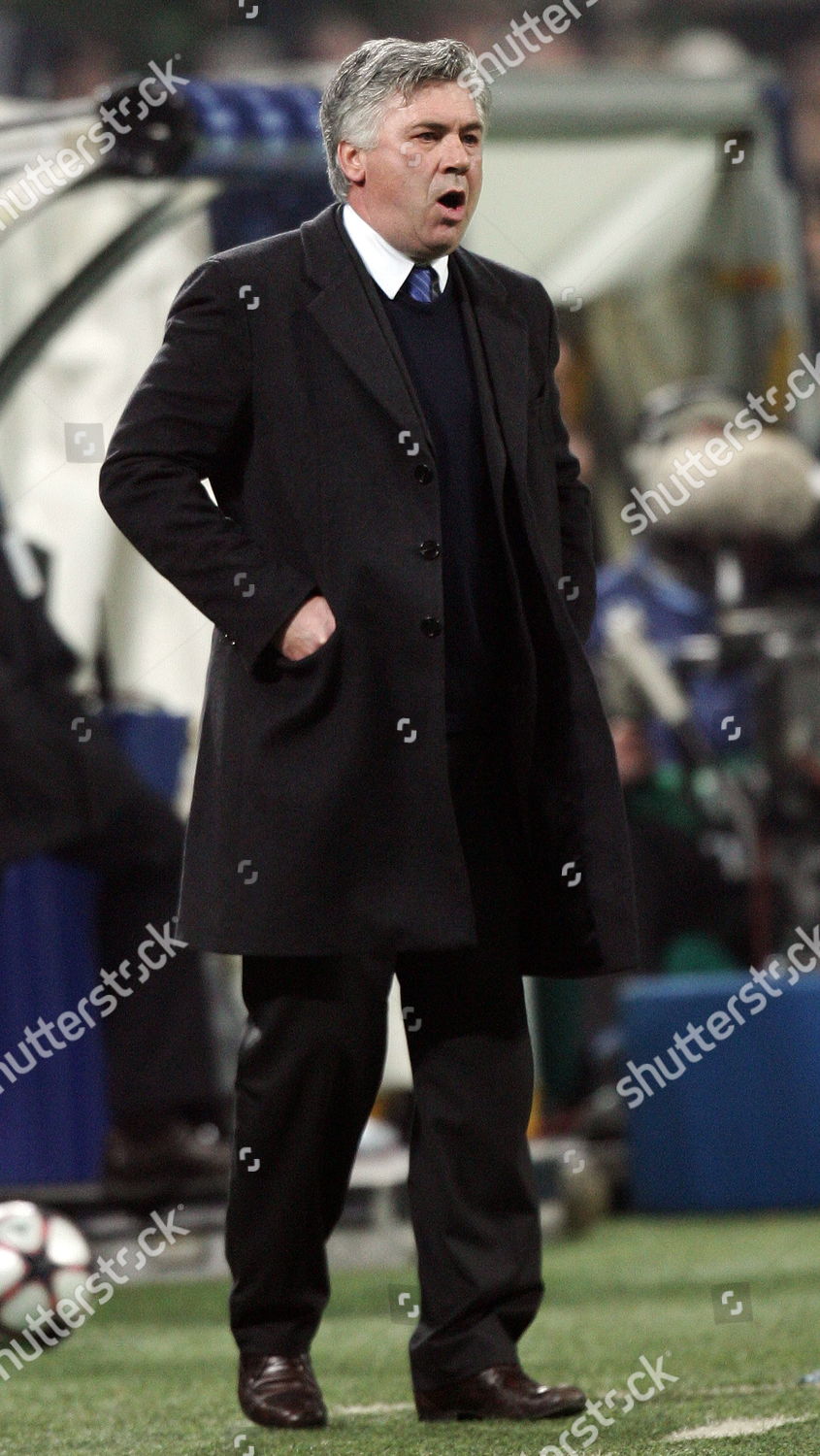COACH CHELSEA ITALIAN CARLO ANCELOTTI DURING Editorial Stock Photo ...