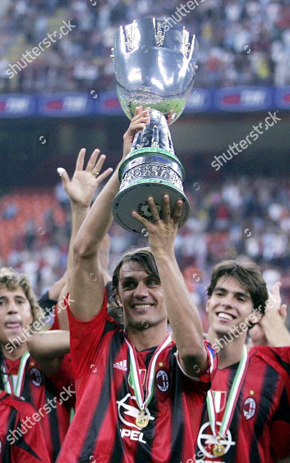Milans Captain Paolo Maldini C Lifts Editorial Stock Photo - Stock ...