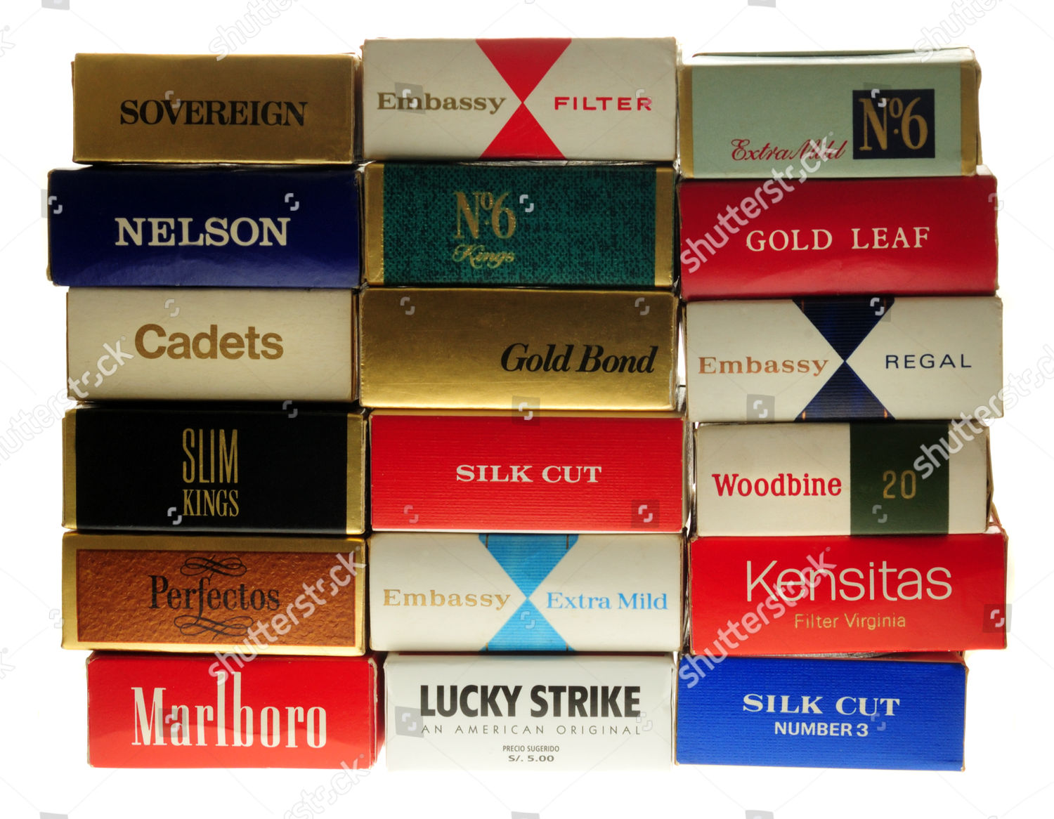 Old Cigarette Packets Editorial Stock Photo - Stock Image | Shutterstock