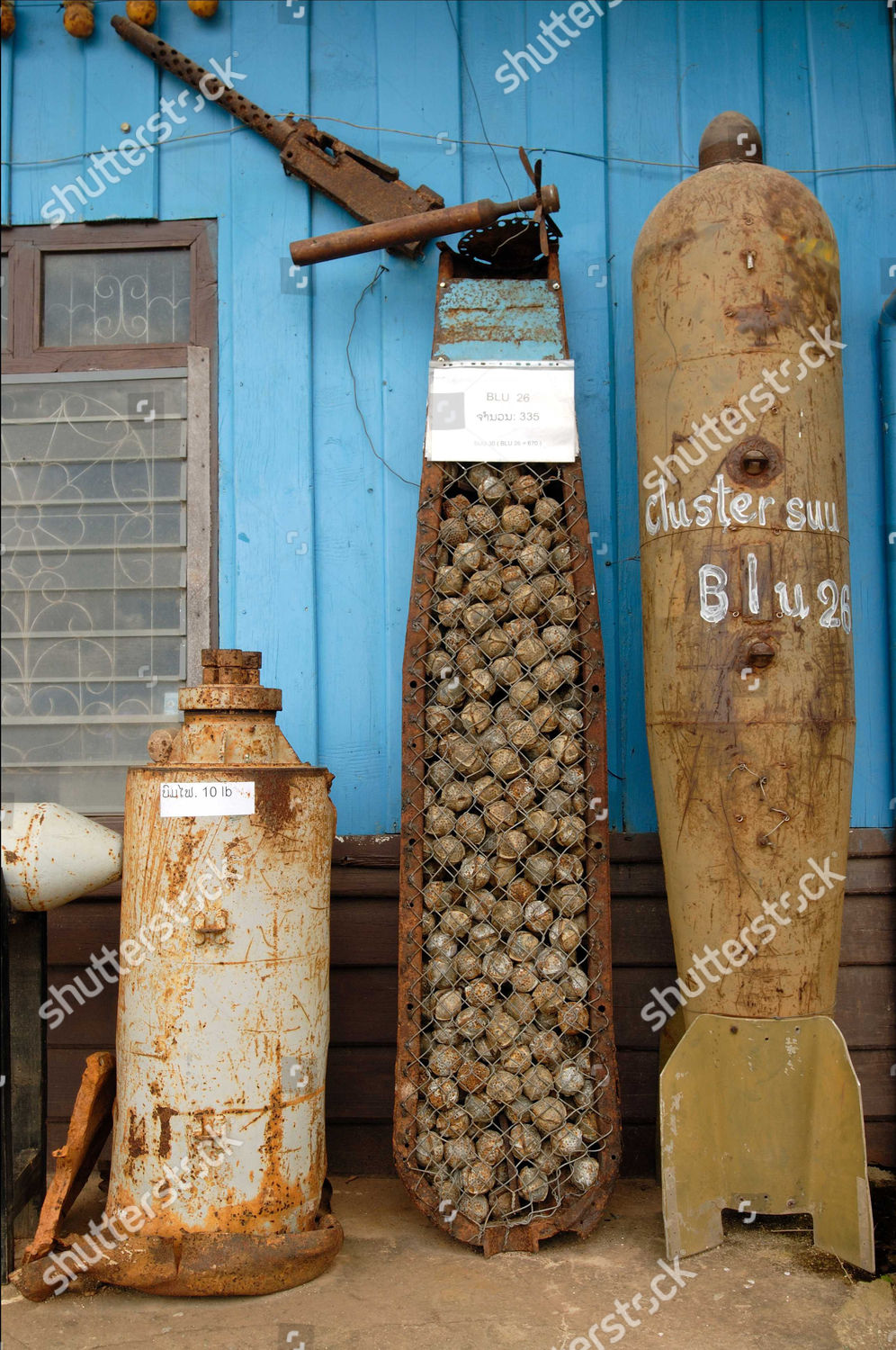 Recovered Cluster Bombs Landmines Outside Headquarters Editorial Stock ...