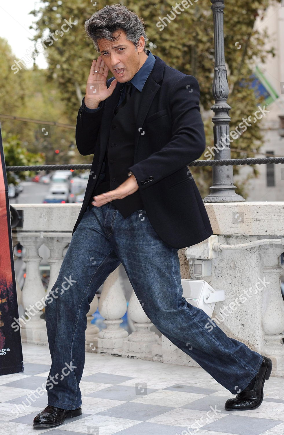 Italian Actor Singer Fiorello Poses During Editorial Stock Photo ...