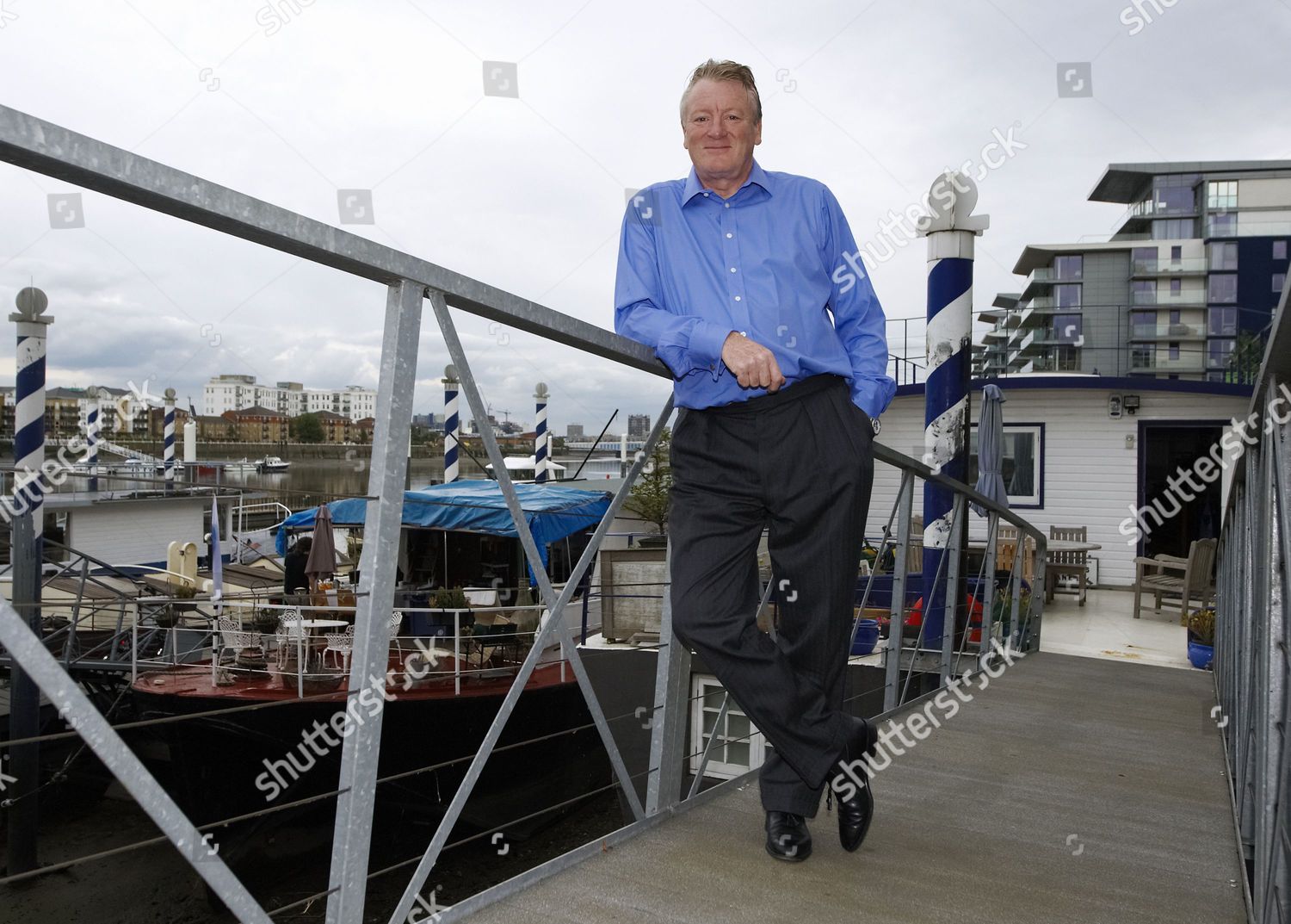 Auctioneer Nicholas Bonham On His Houseboat Editorial Stock Photo ...