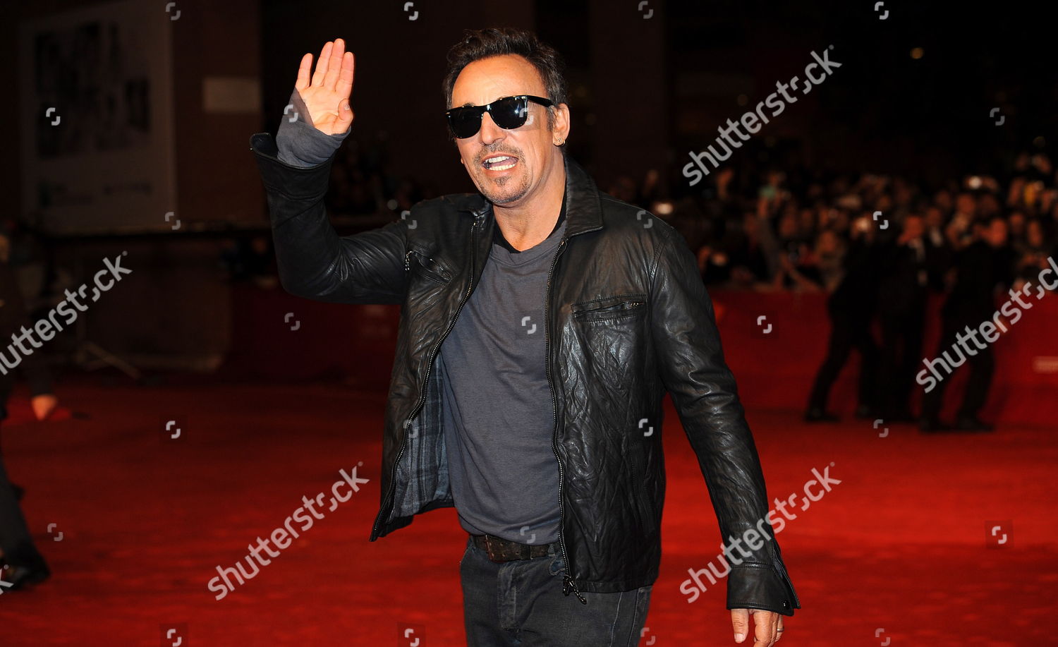 Us Singersongwriter Bruce Springsteen Poses Upon Editorial Stock Photo ...