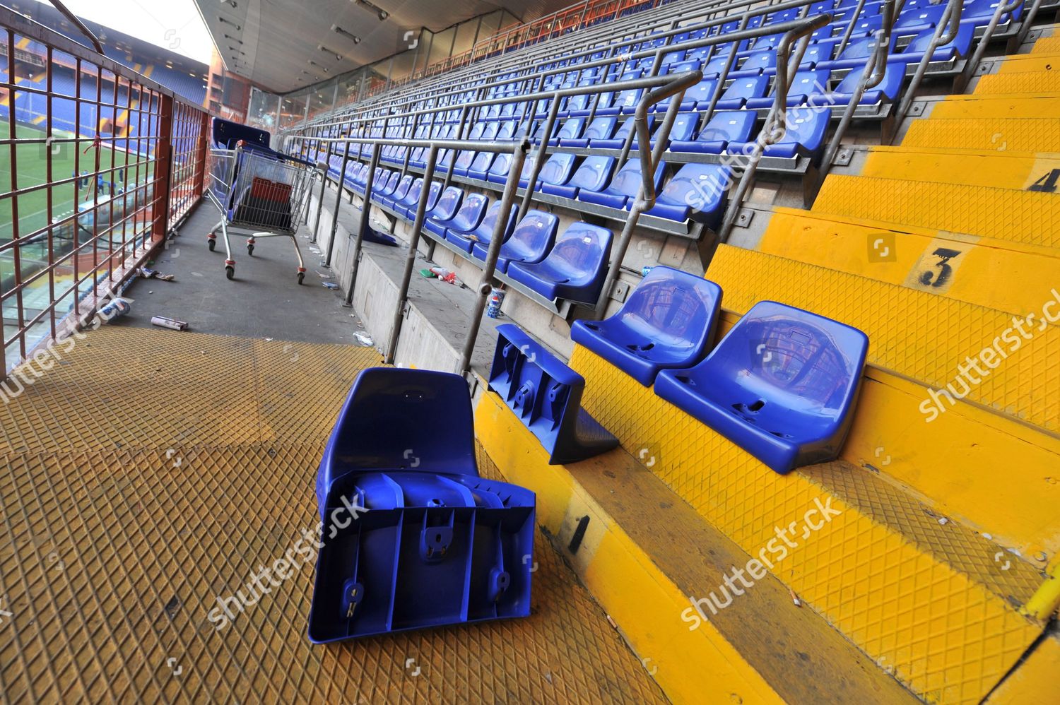 Ripped Out Seats Seen Area Reserved Editorial Stock Photo - Stock Image ...