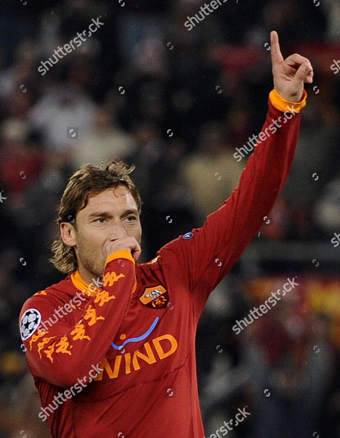 Forward Roma Francesco Totti Jubilates After Editorial Stock Photo ...