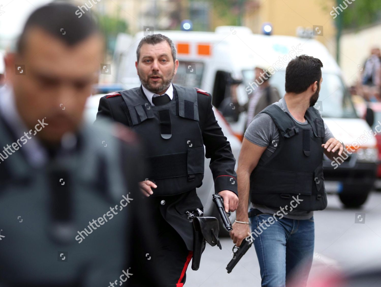 Plain Clothed Italian Police Carabinieri Hold Editorial Stock Photo ...
