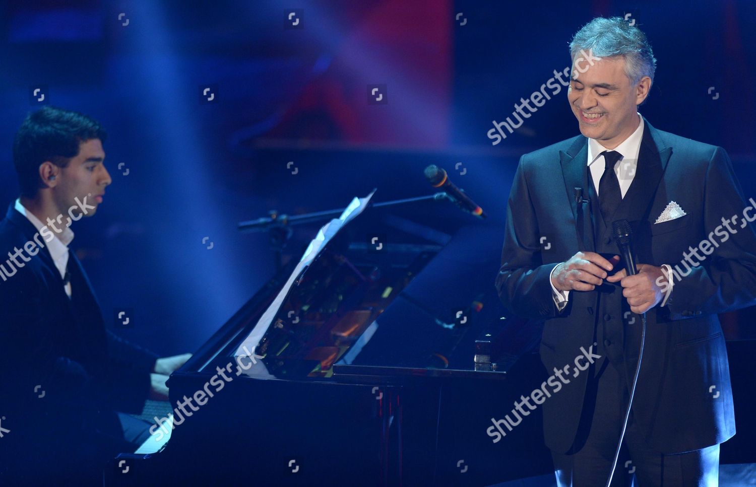 Italian Singer Andrea Bocelli R Performs Editorial Stock Photo - Stock ...