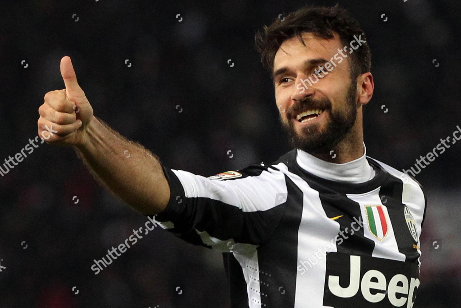 Forward Juventus Mirko Vucinic Jubilates After Editorial Stock Photo ...
