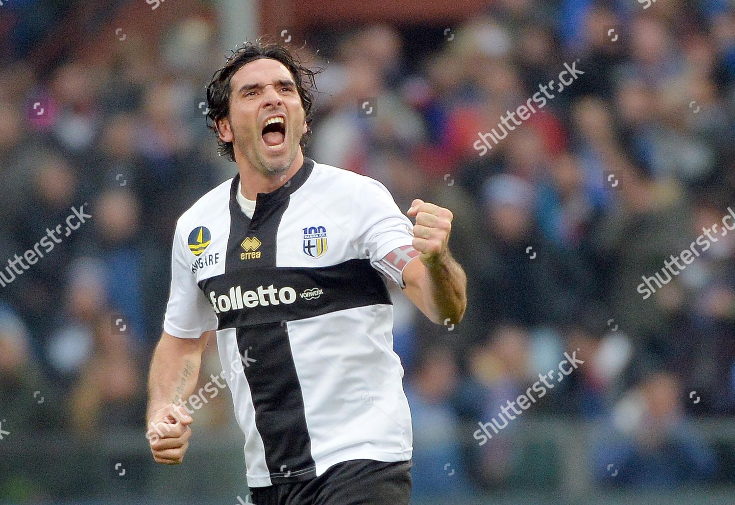 Parmas Alessandro Lucarelli Jubilates After Scoring Editorial Stock ...