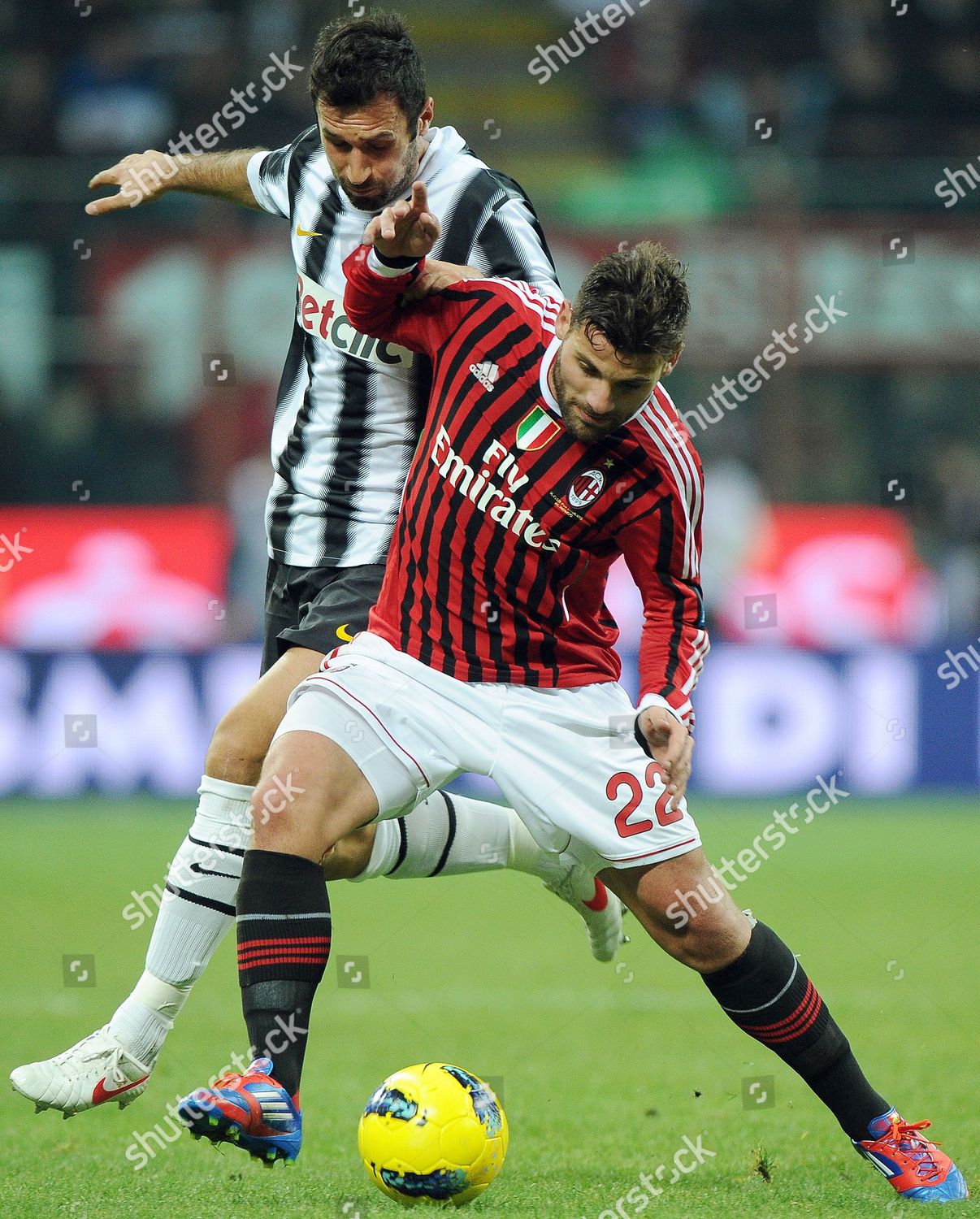 Juventus Mirko Vucinic L Vies Ball Editorial Stock Photo - Stock Image ...