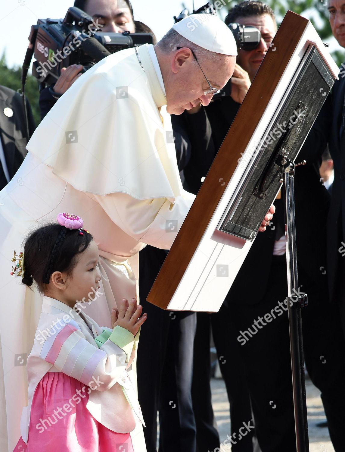 Pope Francis Signs Guest Book After Editorial Stock Photo - Stock Image ...