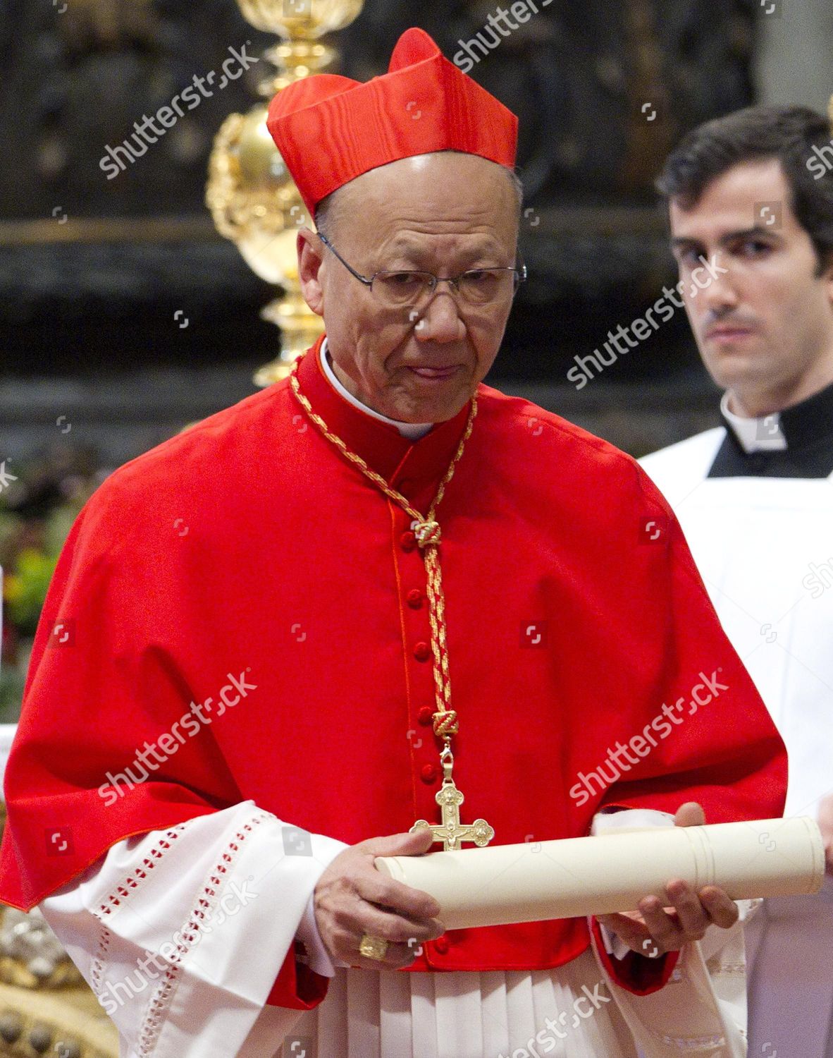 Wearing Scarlet Biretta Red Cassock His Editorial Stock Photo - Stock ...