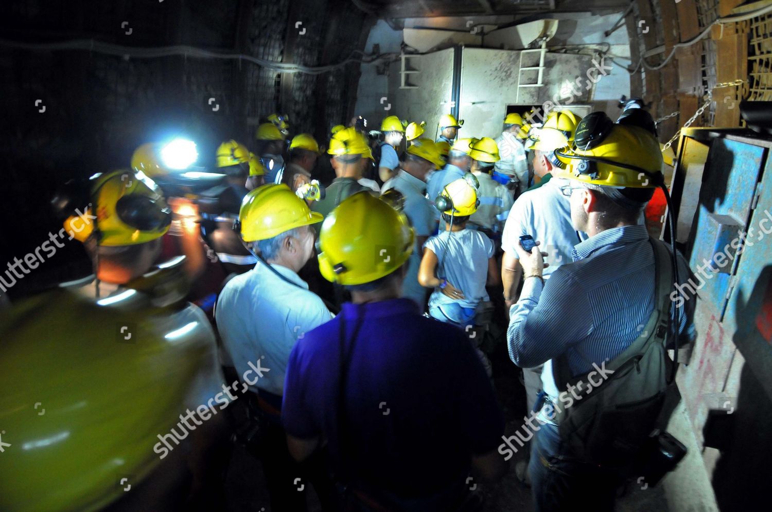 Striking Miners Seen Inside Coal Mine Editorial Stock Photo - Stock ...