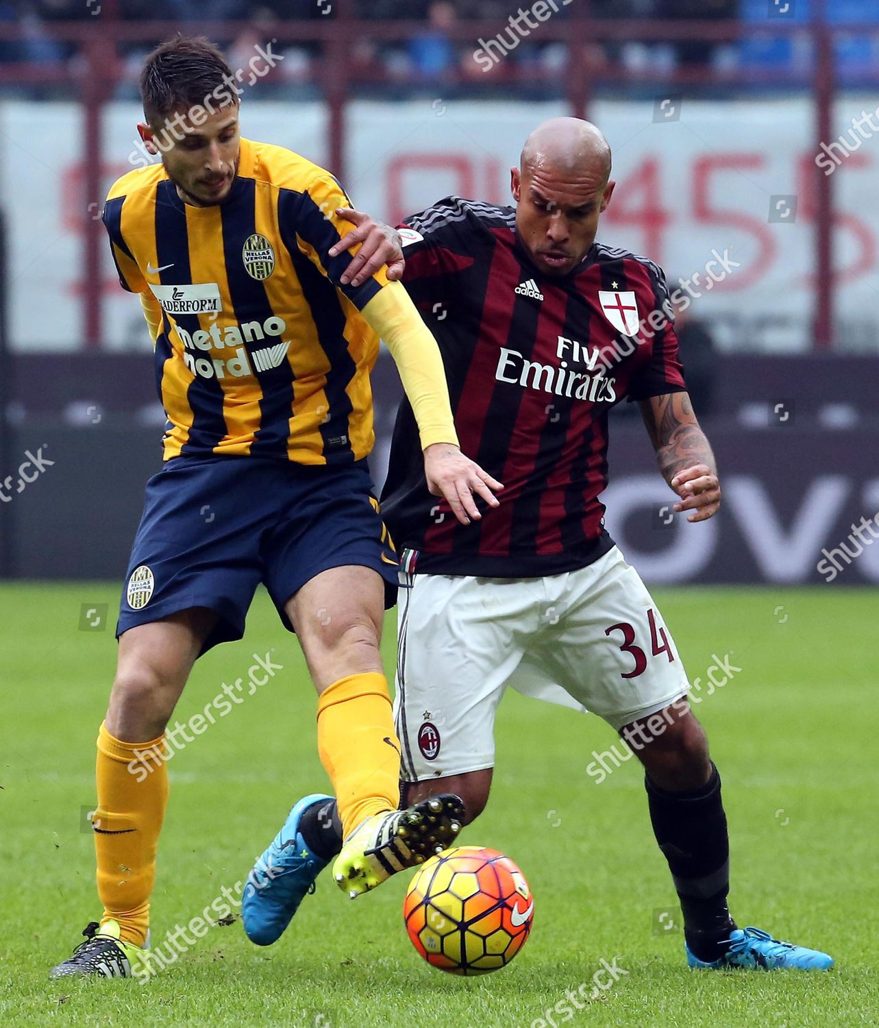 Hellas Verona Midfielder Leandro Greco Left Editorial Stock Photo ...