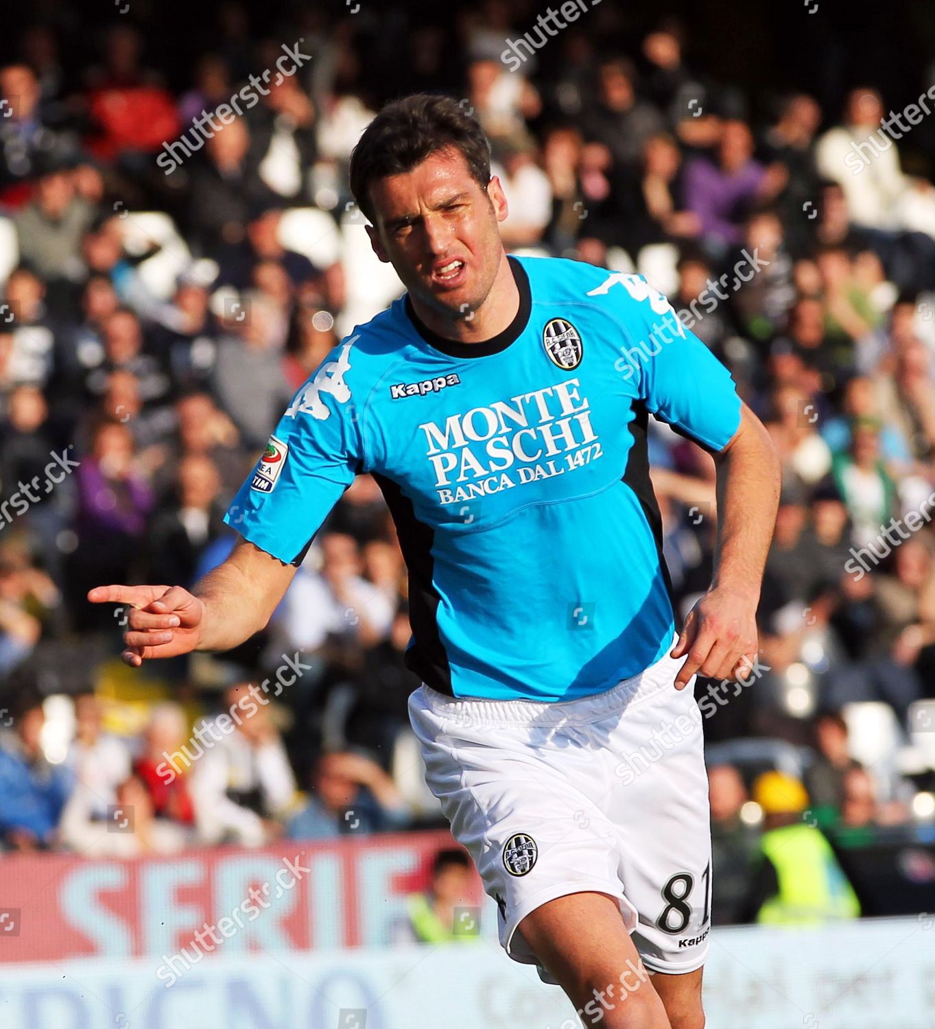 Sienas Forward Erjon Bogdani Celebrates After Editorial Stock Photo ...