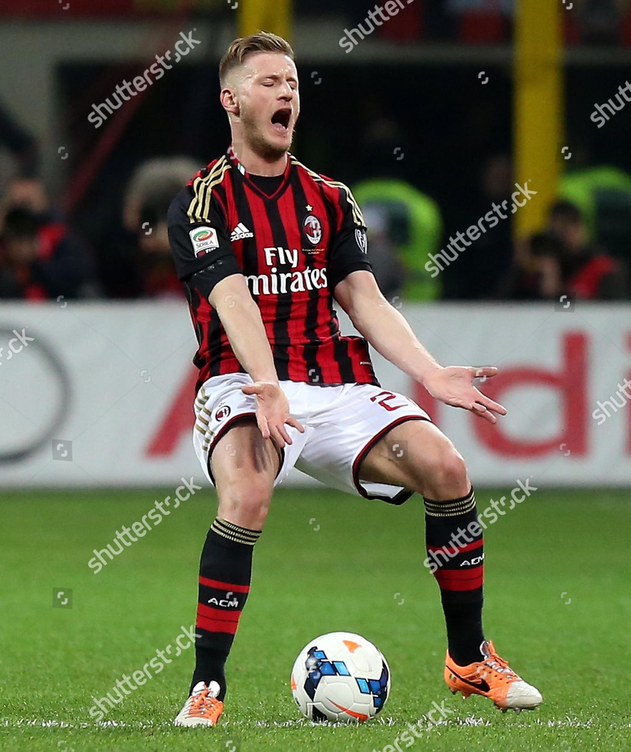Ignazio Abate Ac Milan Reacts During Editorial Stock Photo - Stock ...