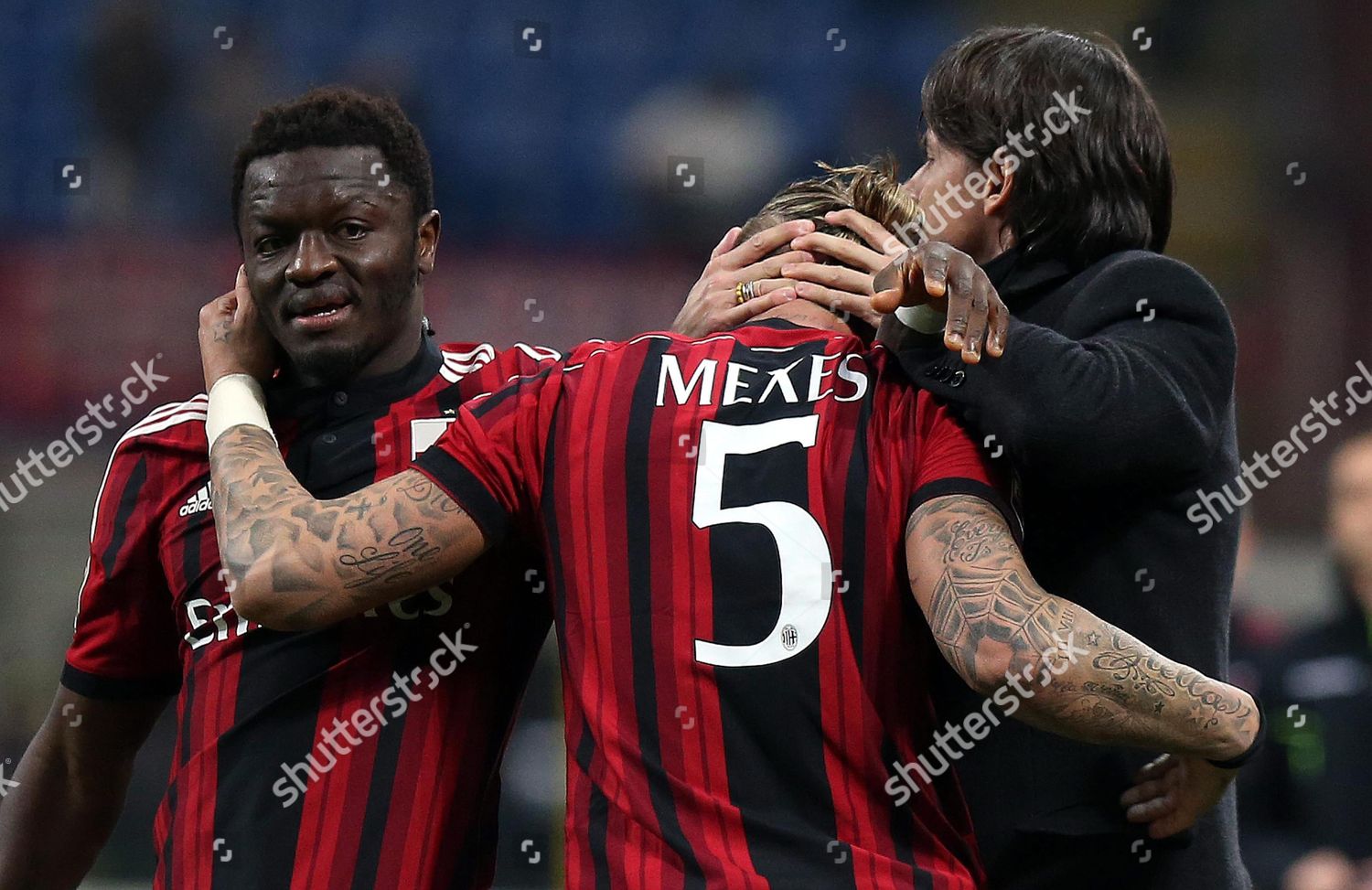 Ac Milans Philippe Mexes C Celebrates Editorial Stock Photo - Stock ...