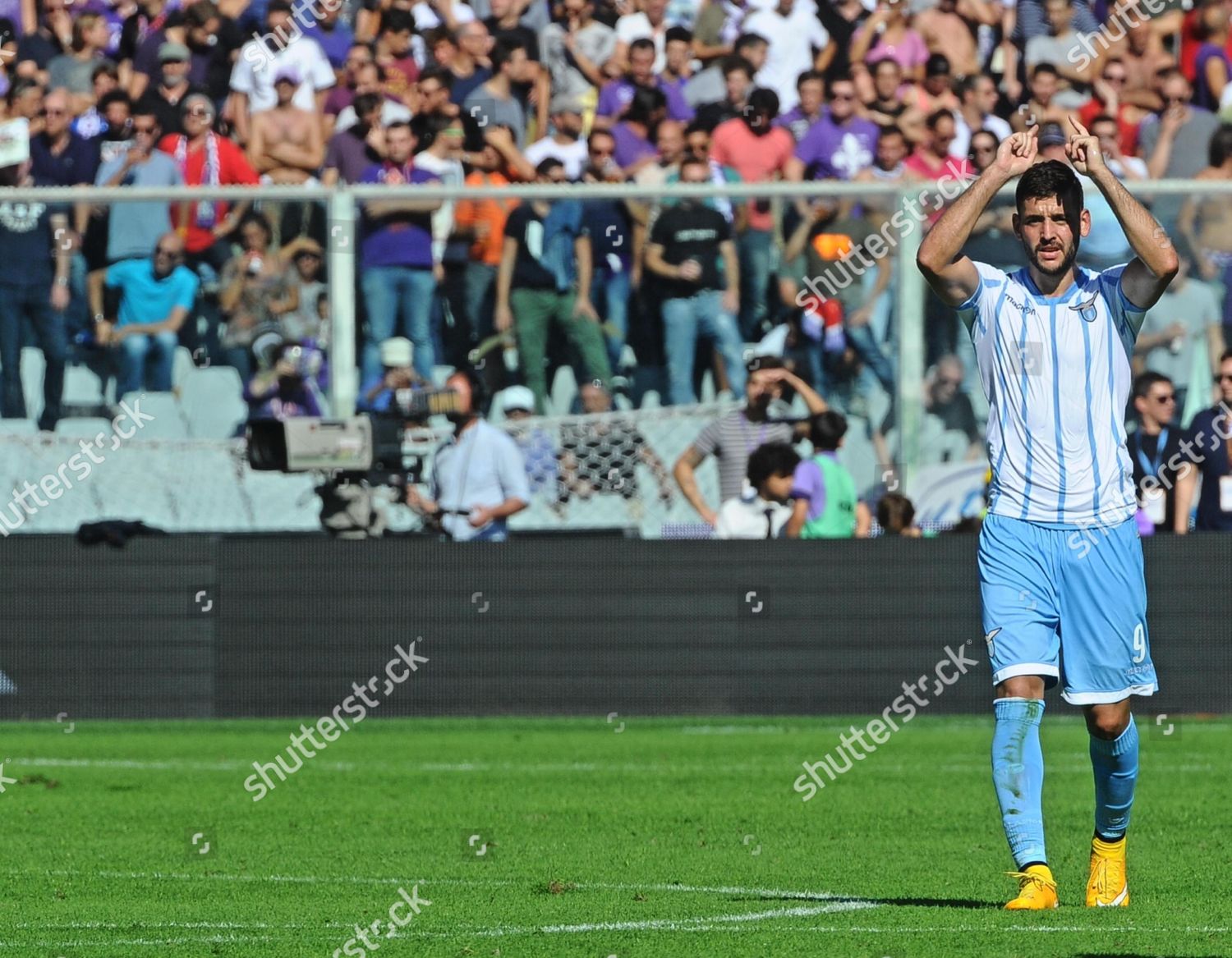 Ss Lazios Forward Filip Djordjevic Celebrates Editorial Stock Photo ...