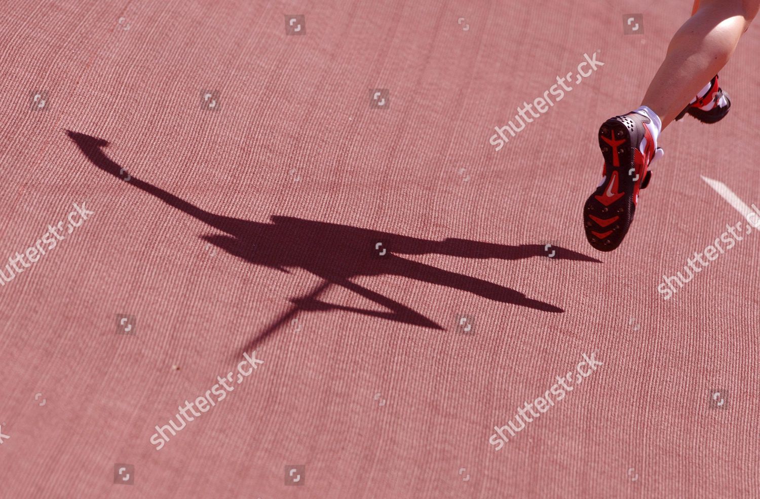 Shadow Javelin Thrower On Track During Editorial Stock Photo - Stock ...