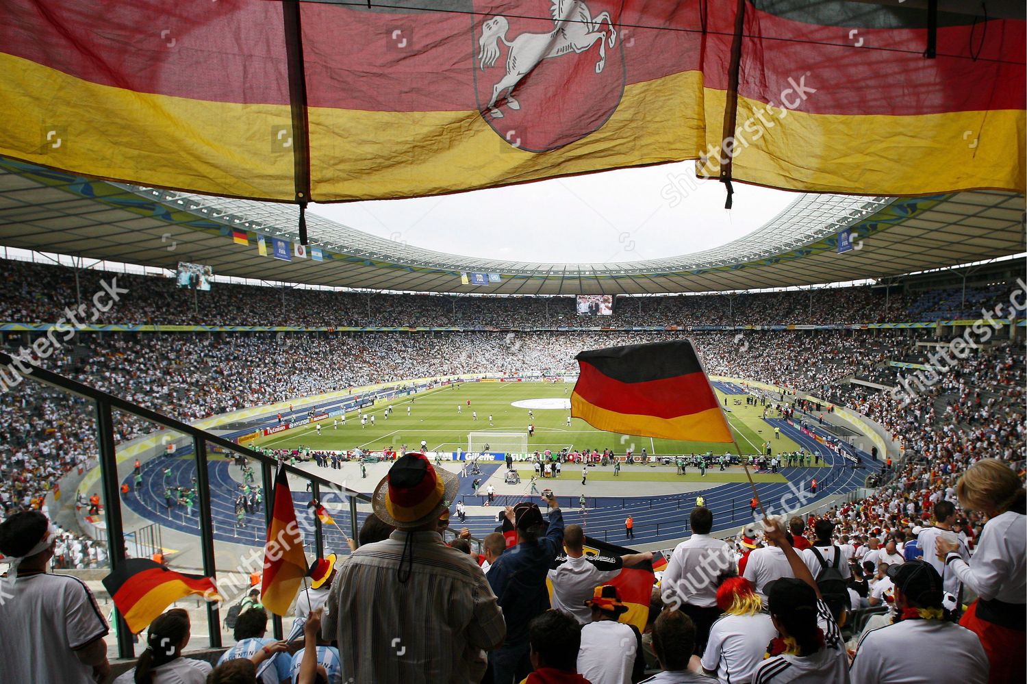 German Supporters Cheer National Flaggs Prior Editorial Stock Photo ...