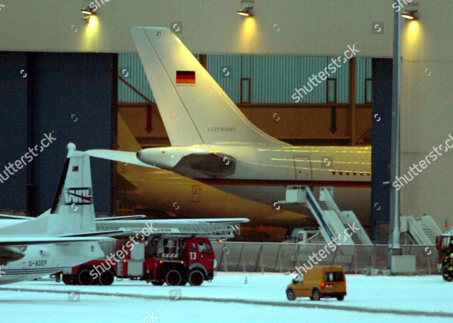 Airplane German Airforce Luftwaffe Stands Hangar Editorial Stock Photo ...