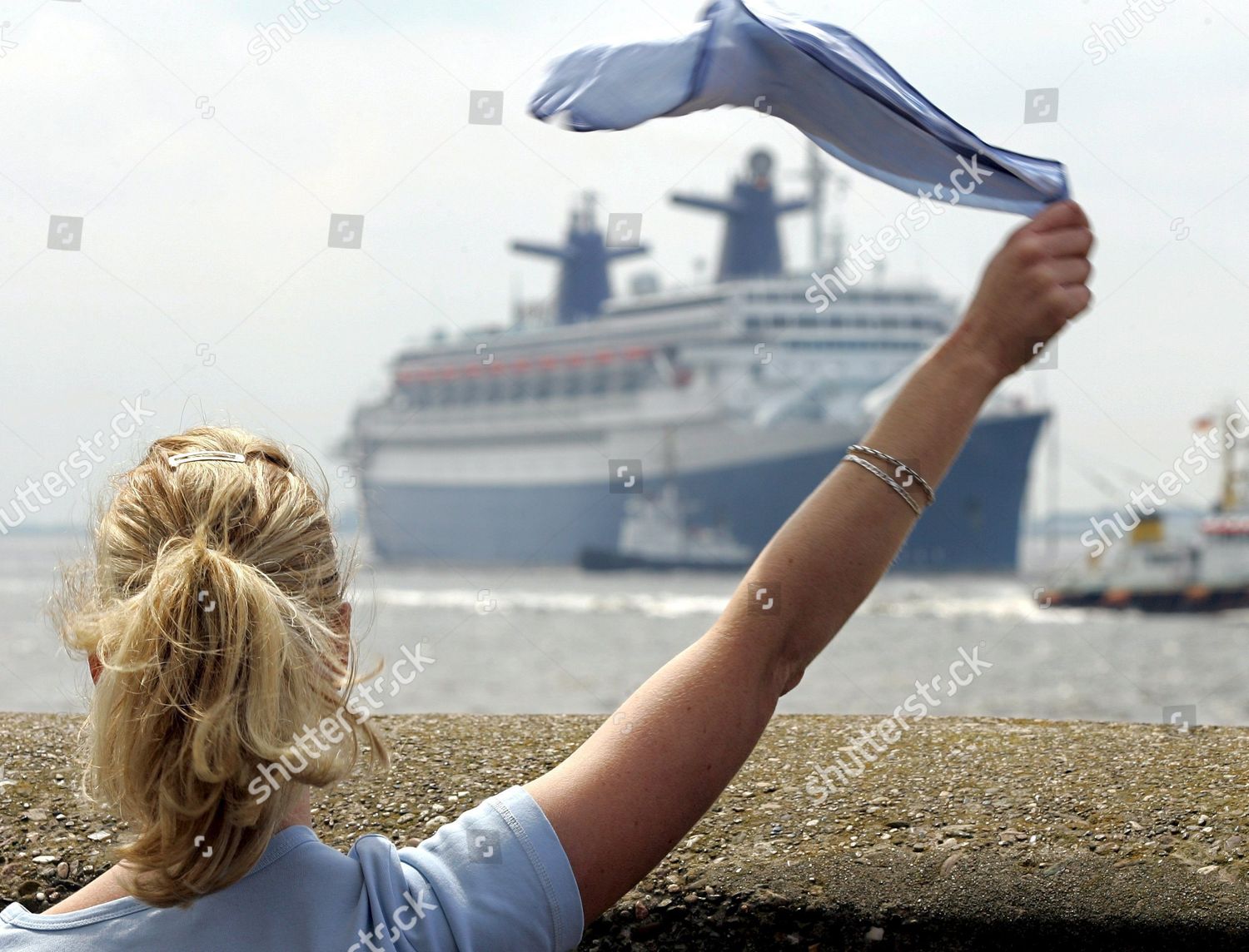 Young Woman Waves Handkerchief Bid Final Editorial Stock Photo - Stock ...