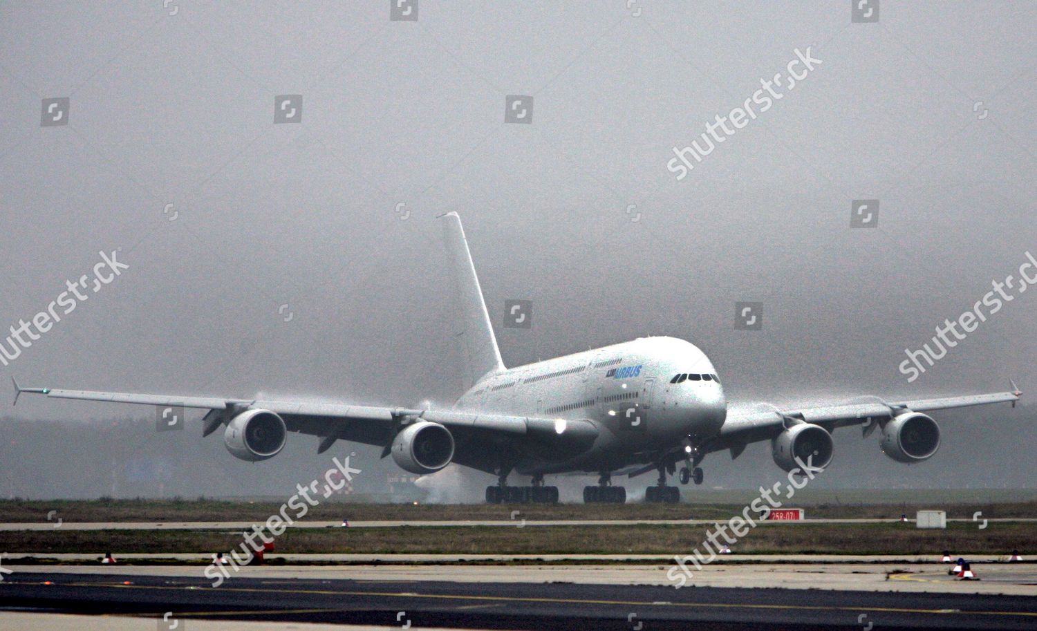 Airbus A380 Prototype Lands Frankfurt International Editorial Stock ...