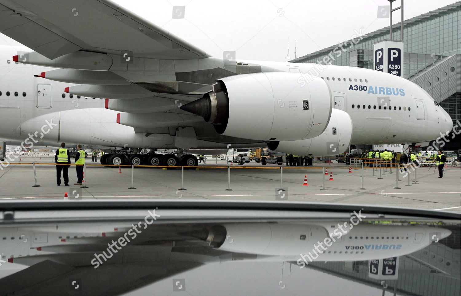 Airbus A380 Prototype Lands Frankfurt International Editorial Stock ...