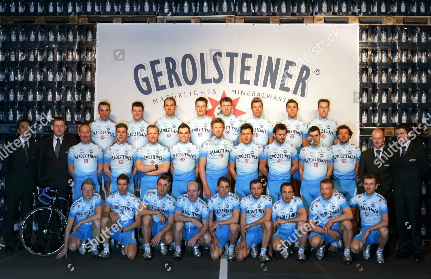 German Cycling Pros Team Gerolsteiner Pose Editorial Stock Photo ...