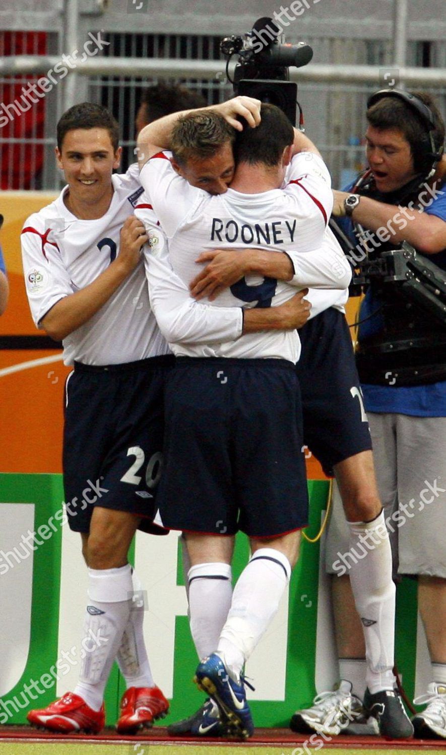 England Striker Peter Crouch C Celebrates Editorial Stock Photo - Stock ...