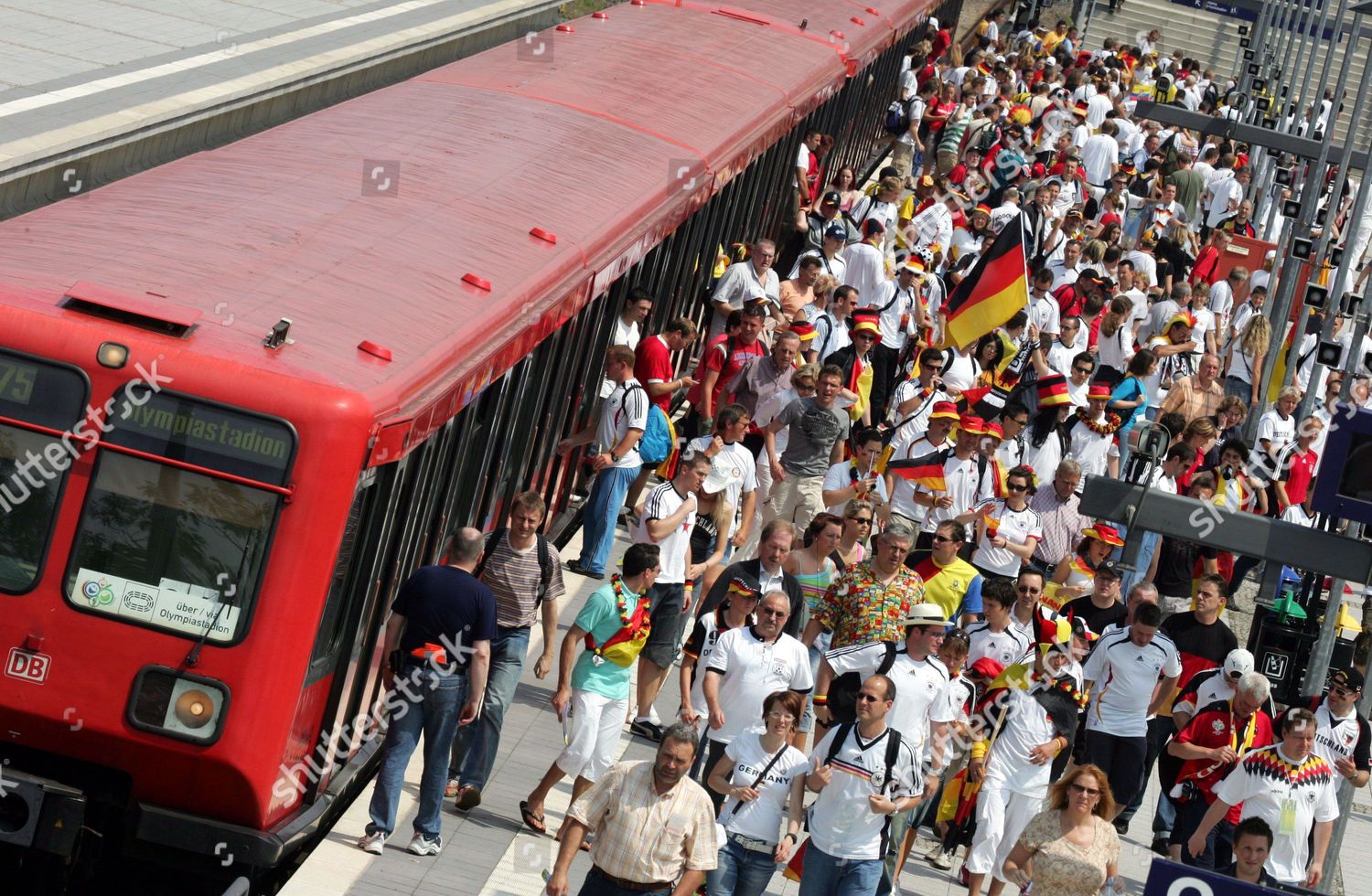 Soccer Supporters Arrive Special Trains Olympic Editorial Stock Photo ...