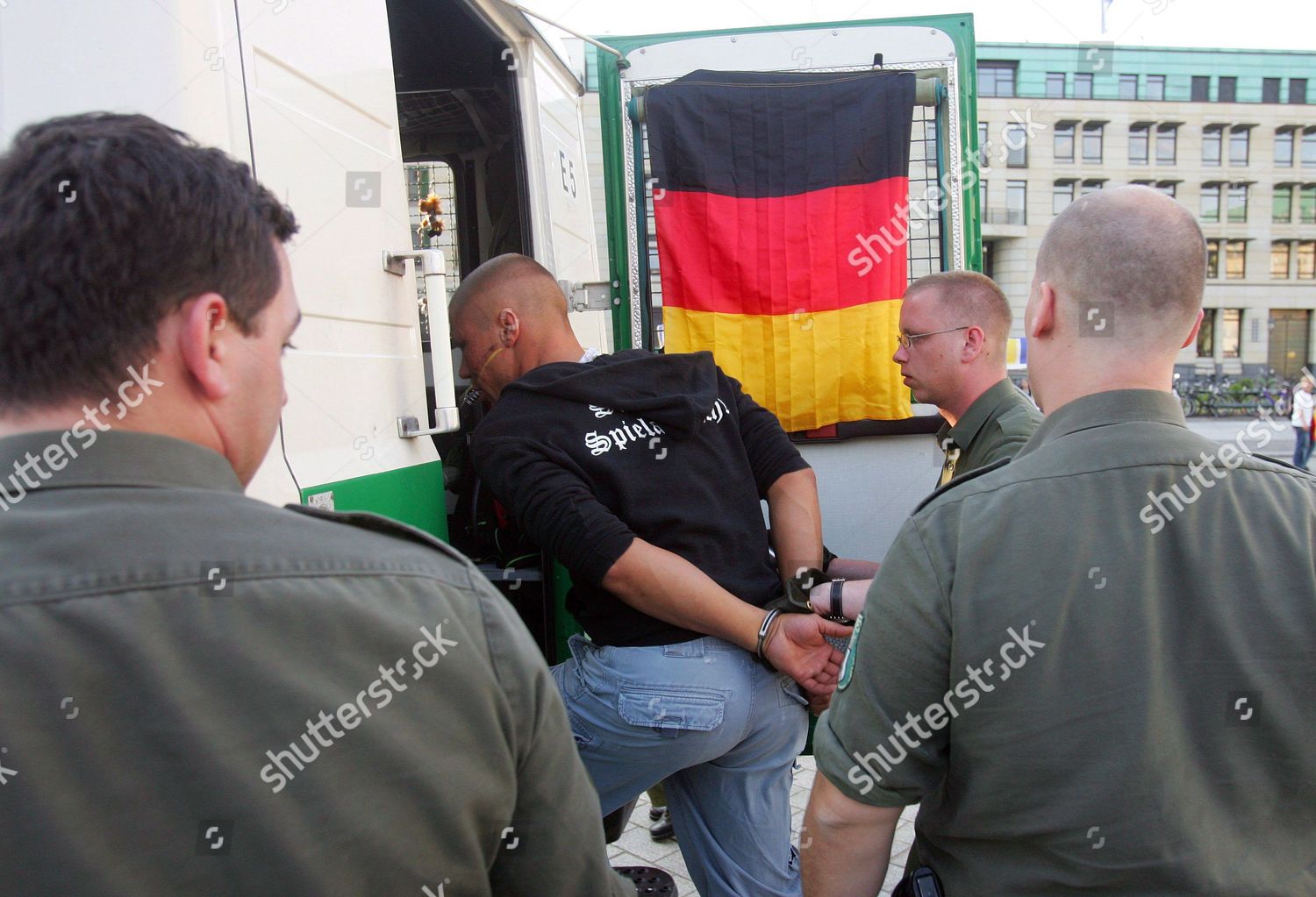 German Police Arrest Man Front Brandenburg Editorial Stock Photo ...
