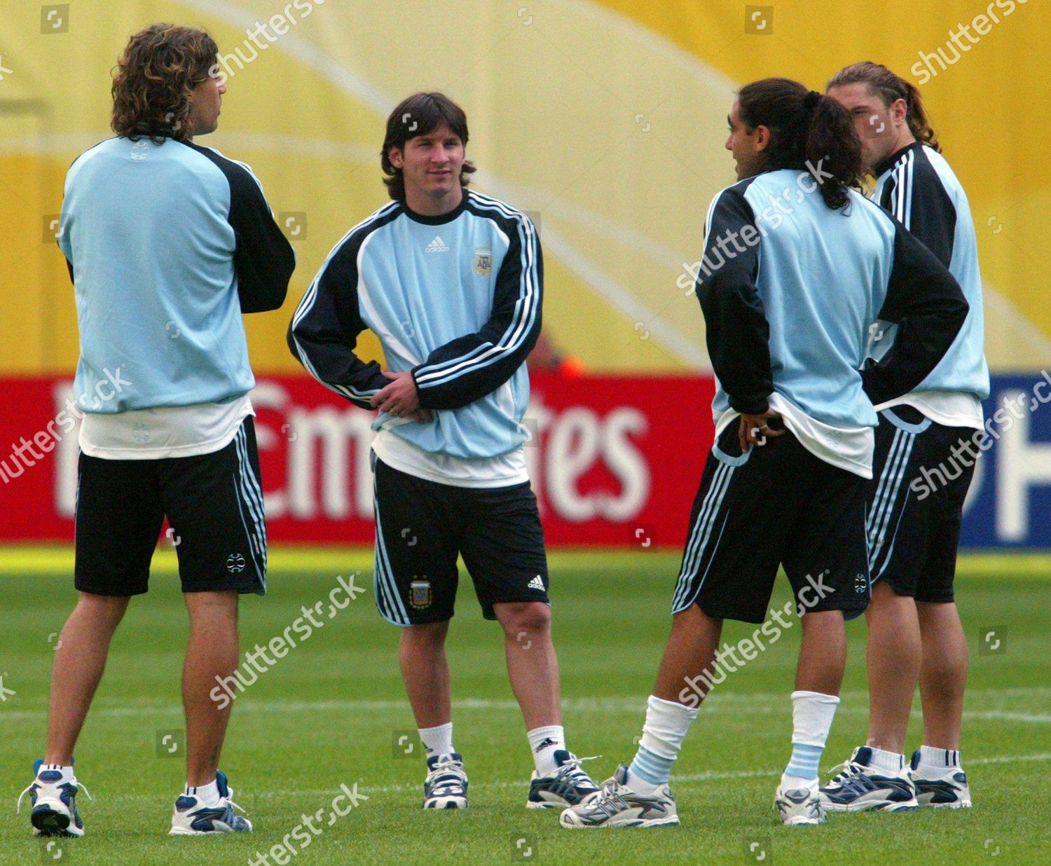 Hernan Crespo Left Lionel Messi Juan Editorial Stock Photo - Stock ...