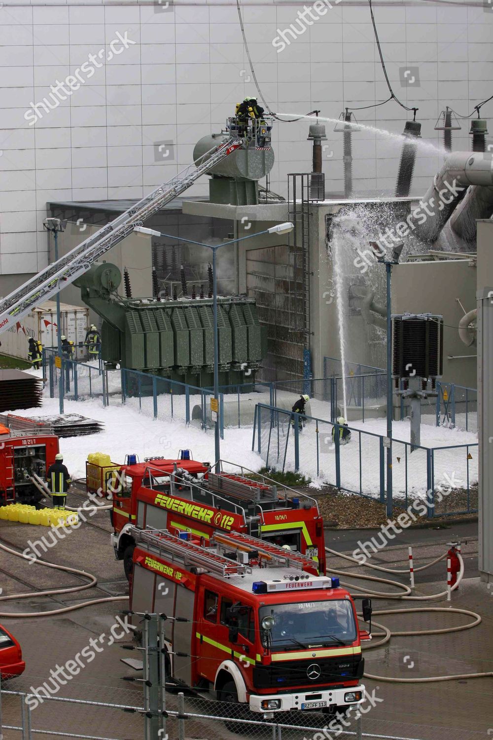 Firemen Extinguish Fire Transformer Station On Editorial Stock Photo ...