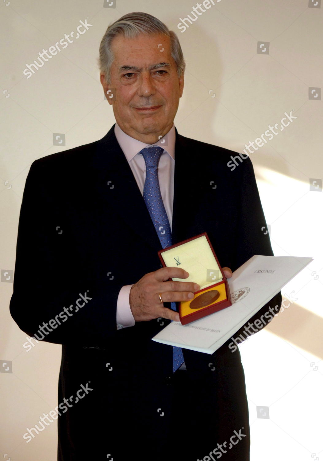 Peruvian Writer Mario Vargas Llosa Poses Editorial Stock Photo - Stock ...