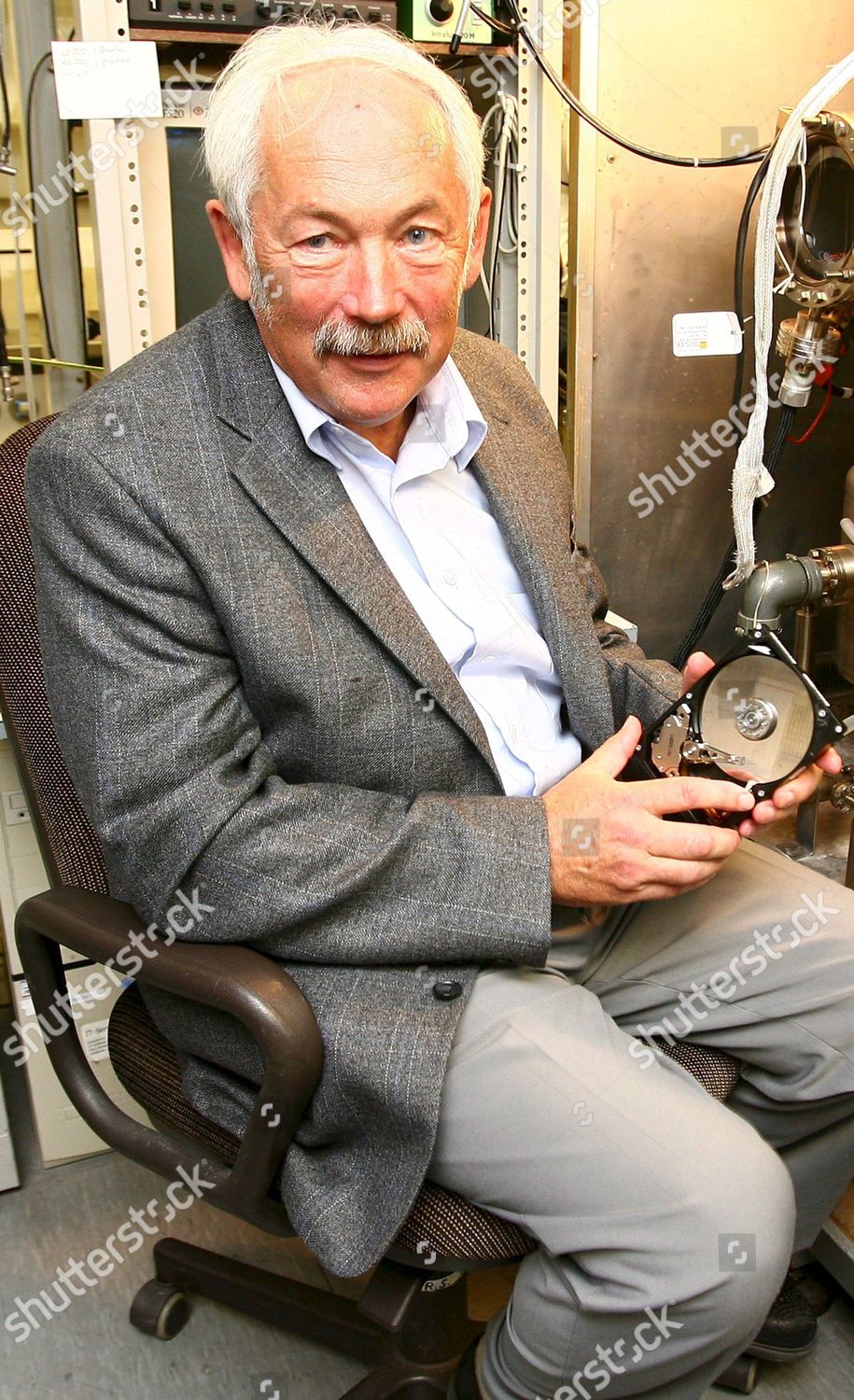 German Physicist Peter Gruenberg Sits His Editorial Stock Photo - Stock ...