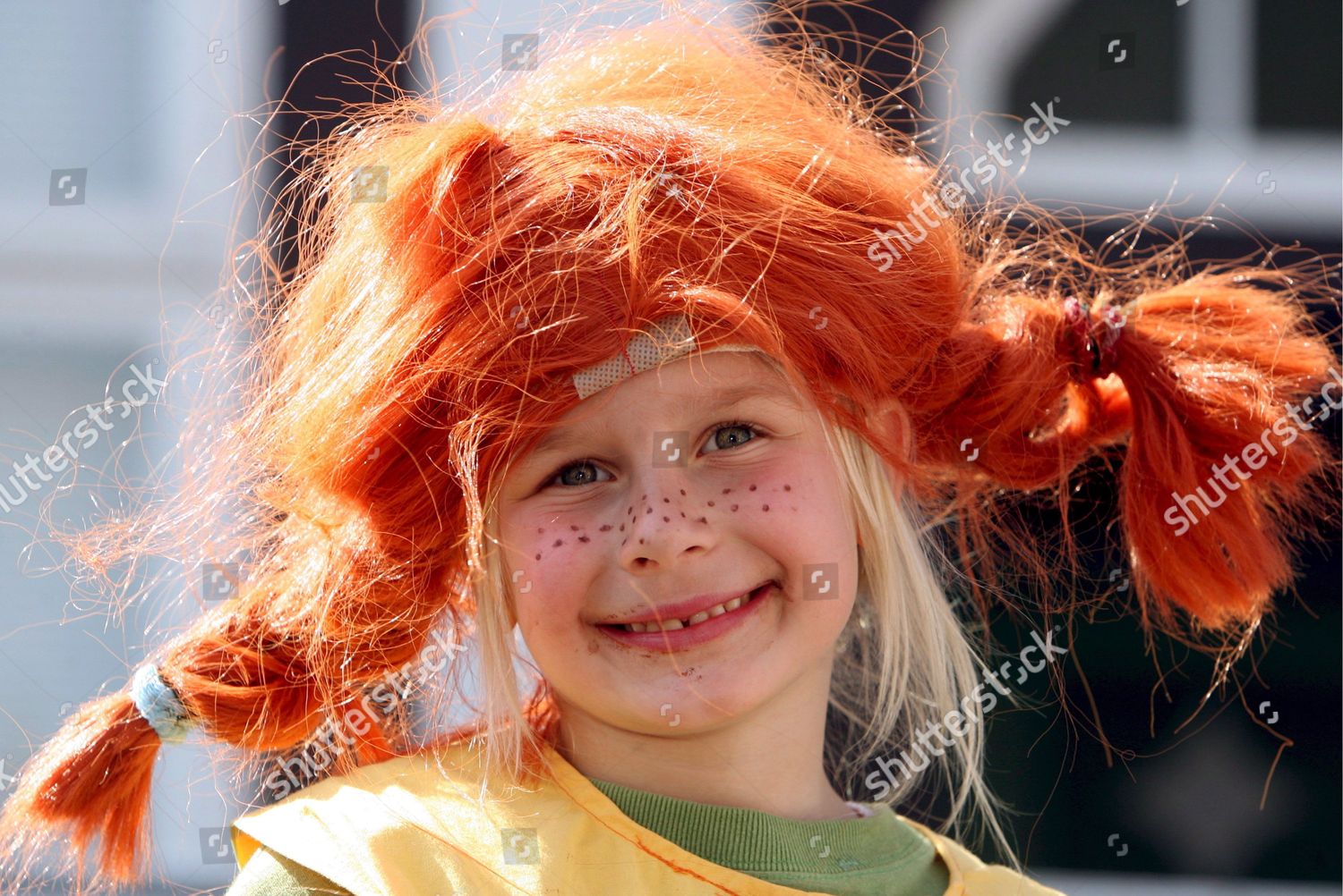 Girl Dressed Pippi Longstocking Smiles 1 Editorial Stock Photo - Stock ...