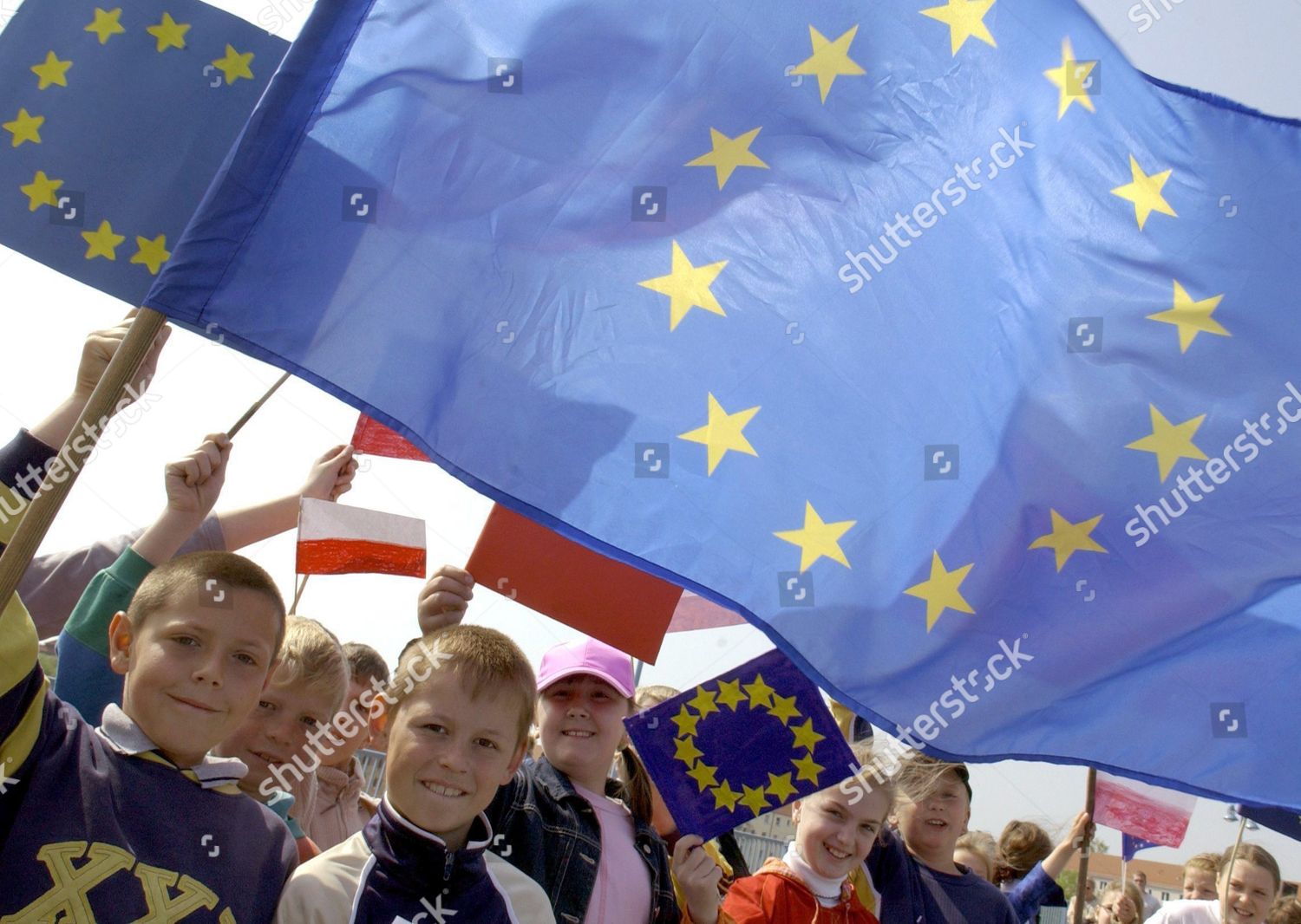 Polish Children Wave During Celebrations Expansion Editorial Stock ...