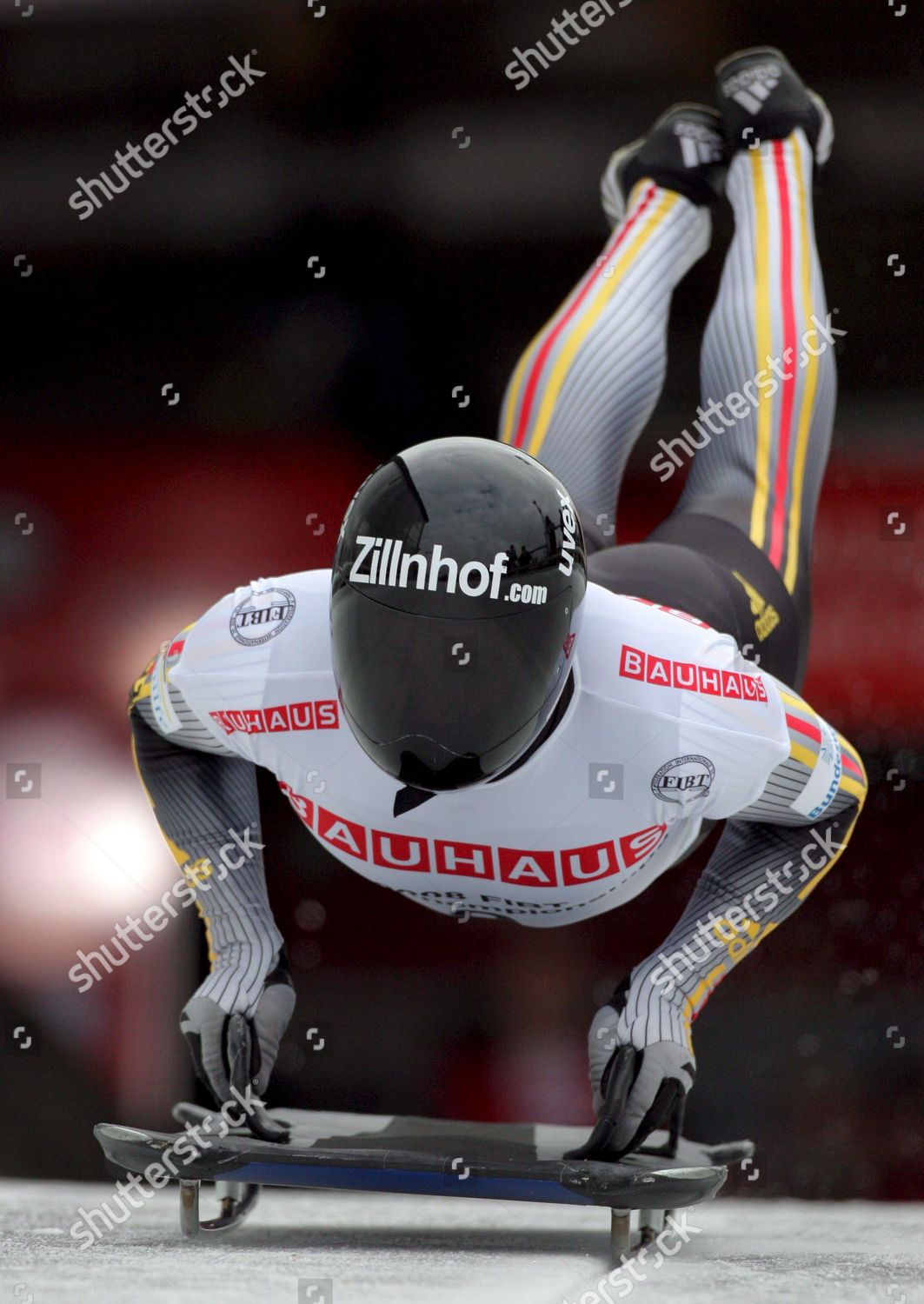 German Skeleton Pilot Florian Grassl Start Editorial Stock Photo ...